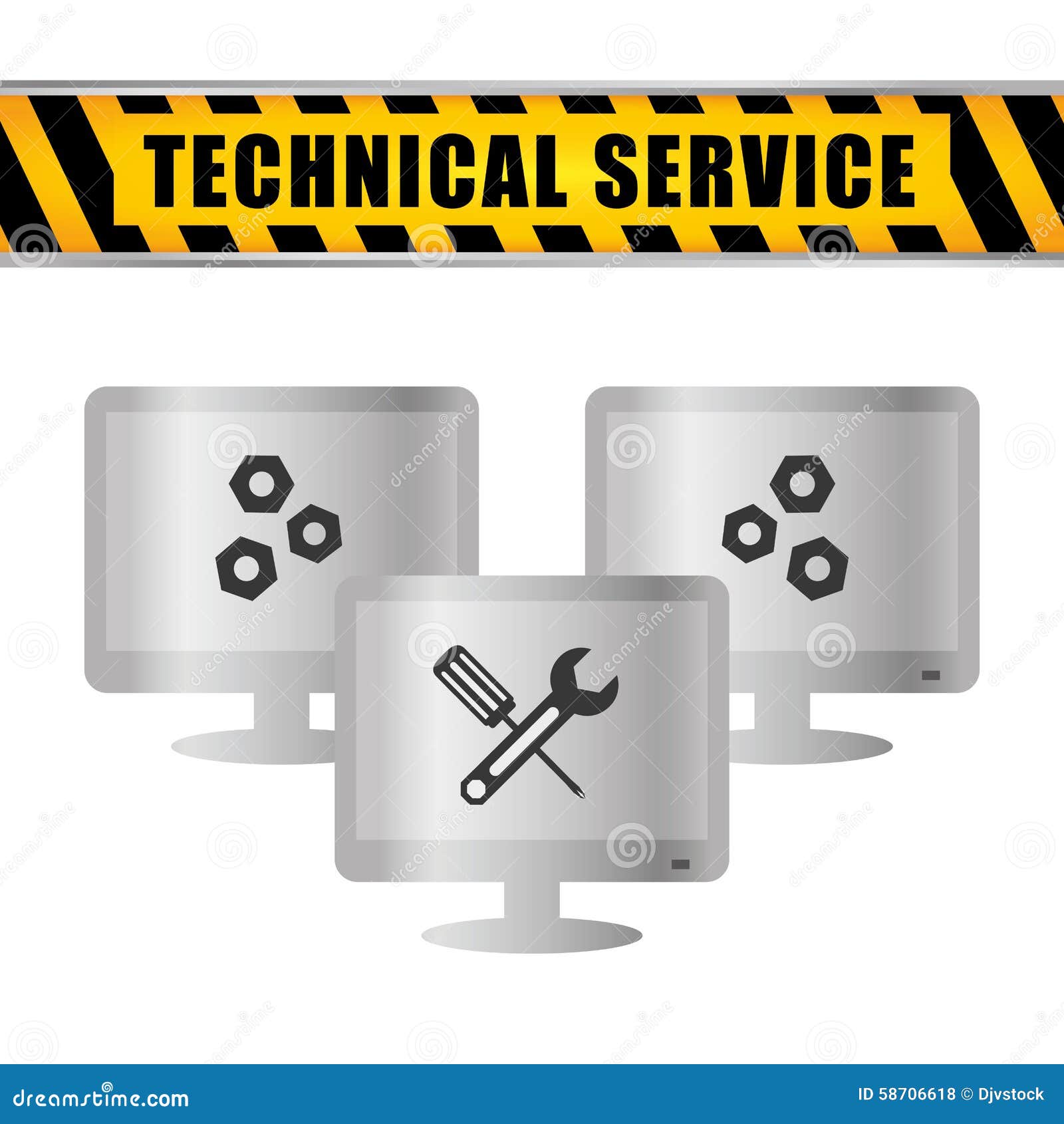 Technical service design. stock illustration. Illustration of concept ...