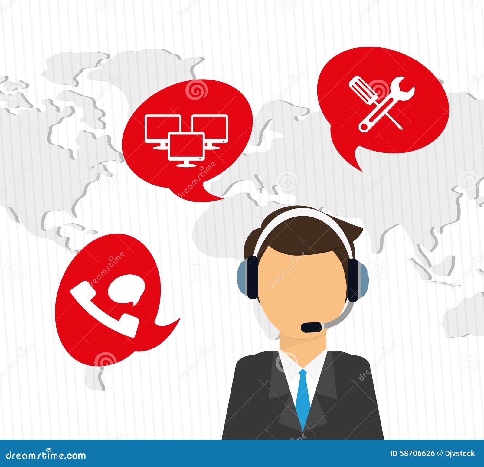 Technical service design. stock vector. Illustration of support - 58706626