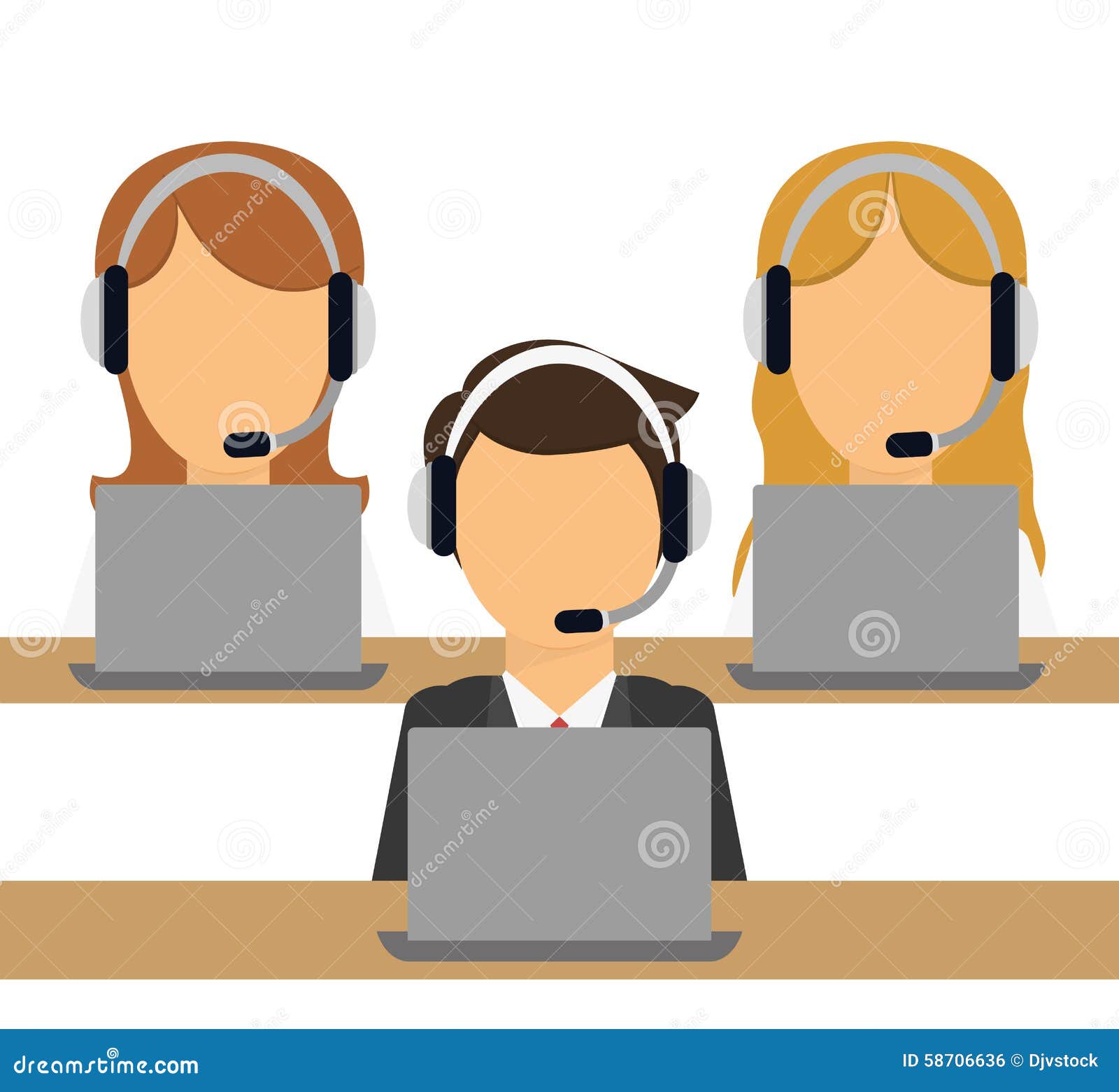 Technical service design. stock vector. Illustration of operator - 58706636