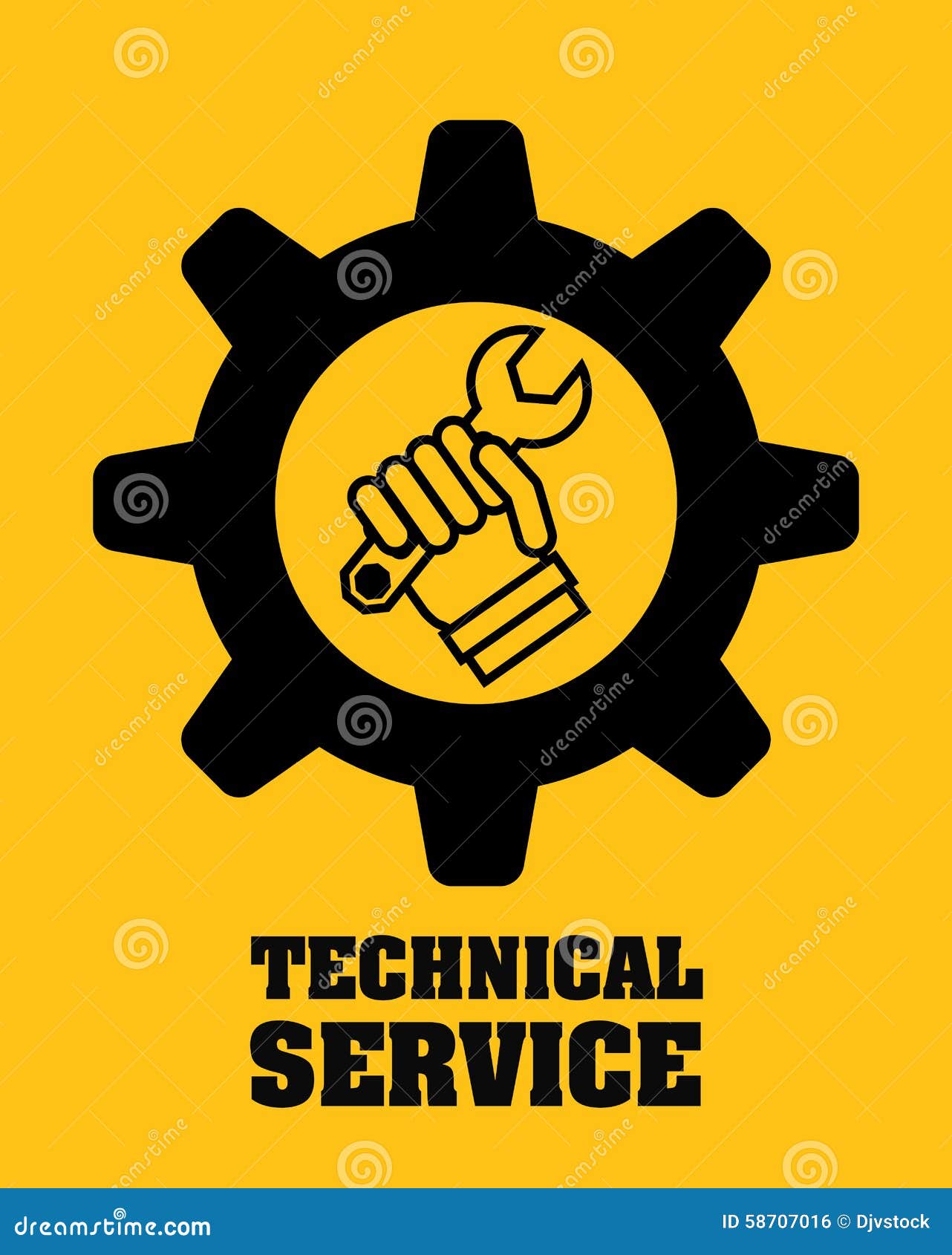 Technical service design. stock vector. Illustration of repair - 58707016