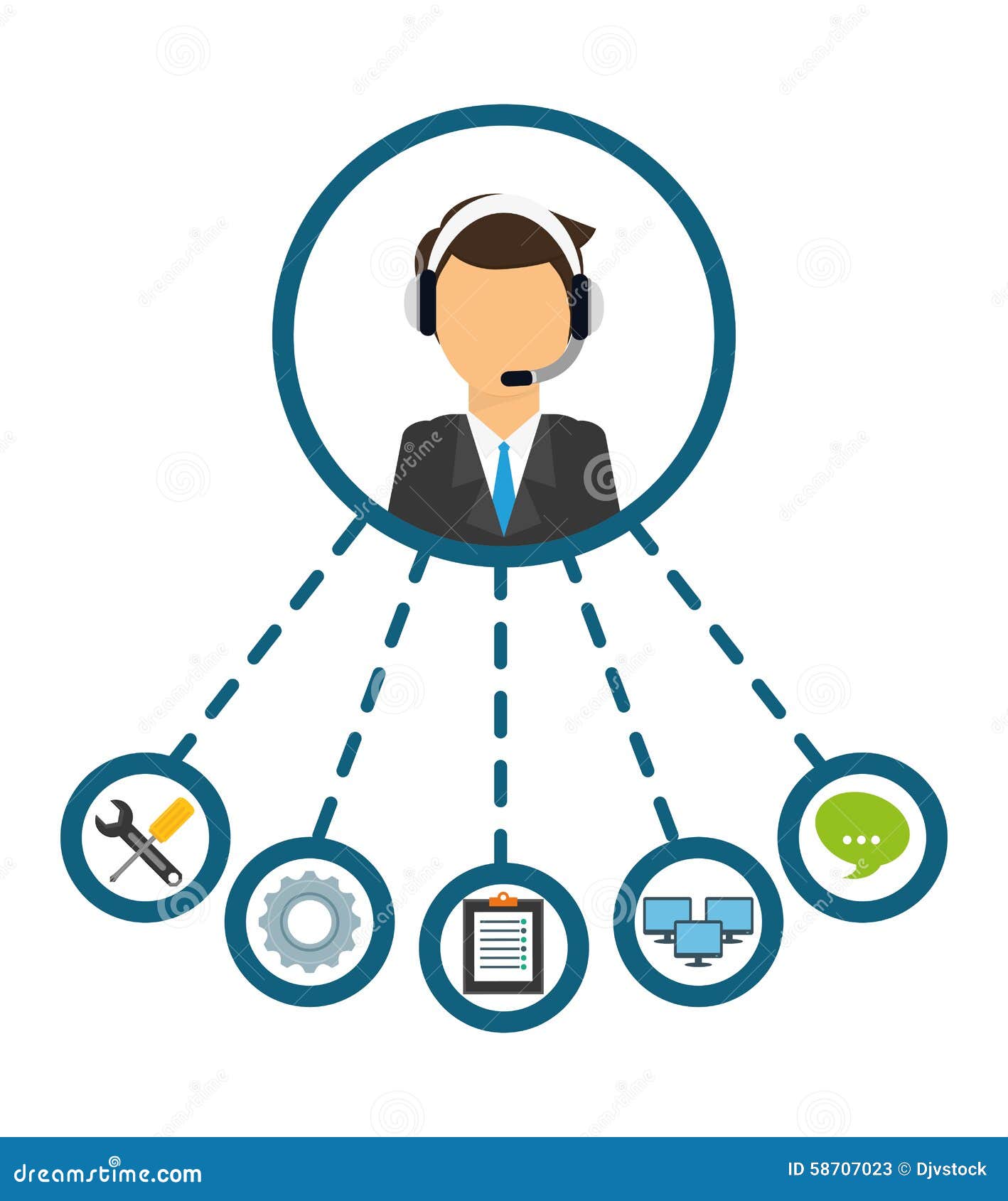 Technical service design. stock vector. Illustration of communicator ...