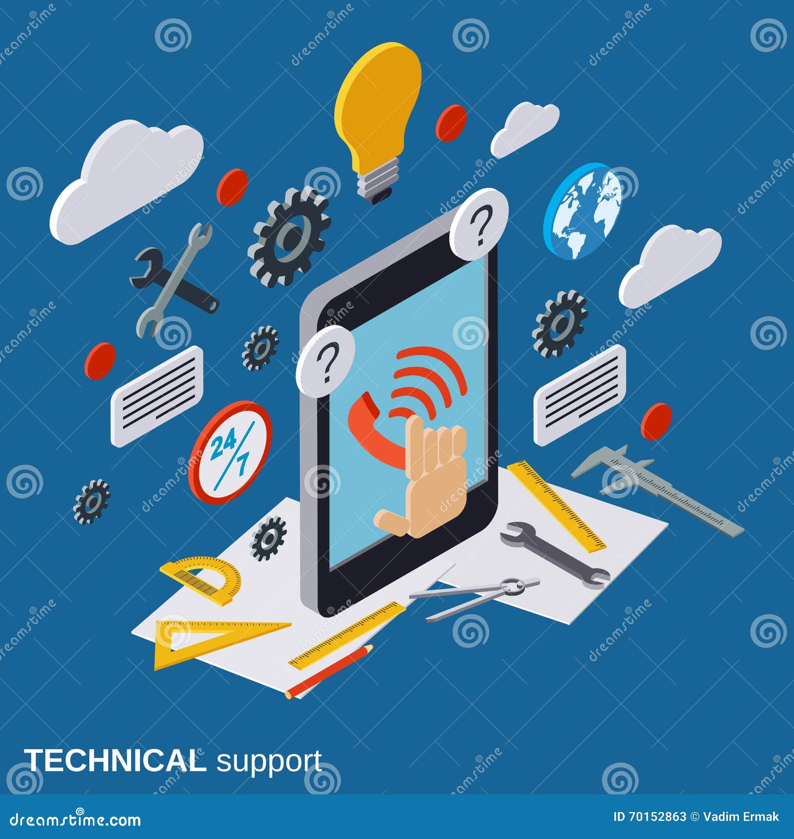 Technical Service, Online Customer Support Vector Concept Stock Vector ...