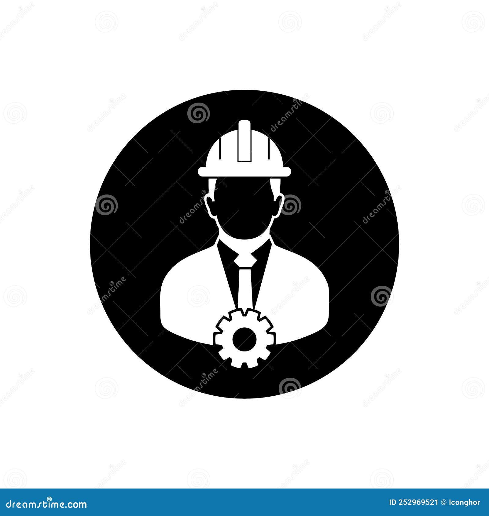 Technical Service Provider Button Icon. Stock Vector - Illustration of ...