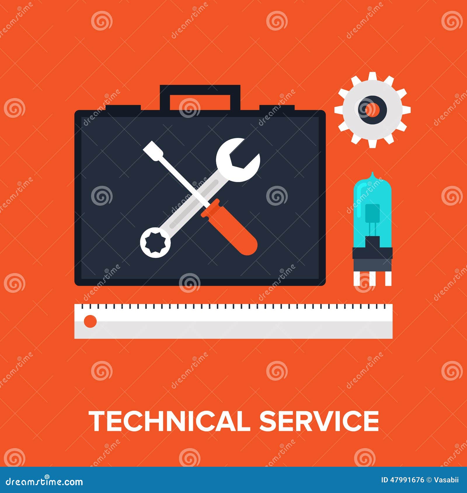 Technical Service stock vector. Illustration of link - 47991676