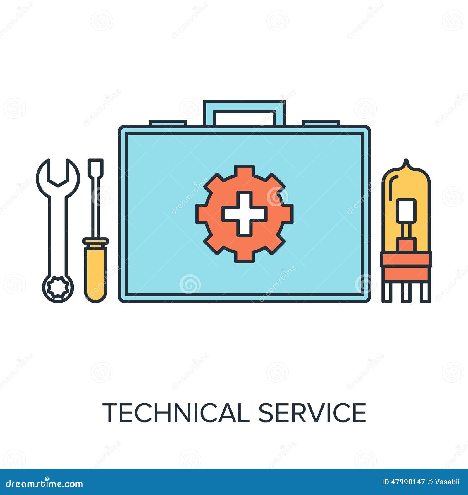 Technical Service stock vector. Illustration of business - 47990147