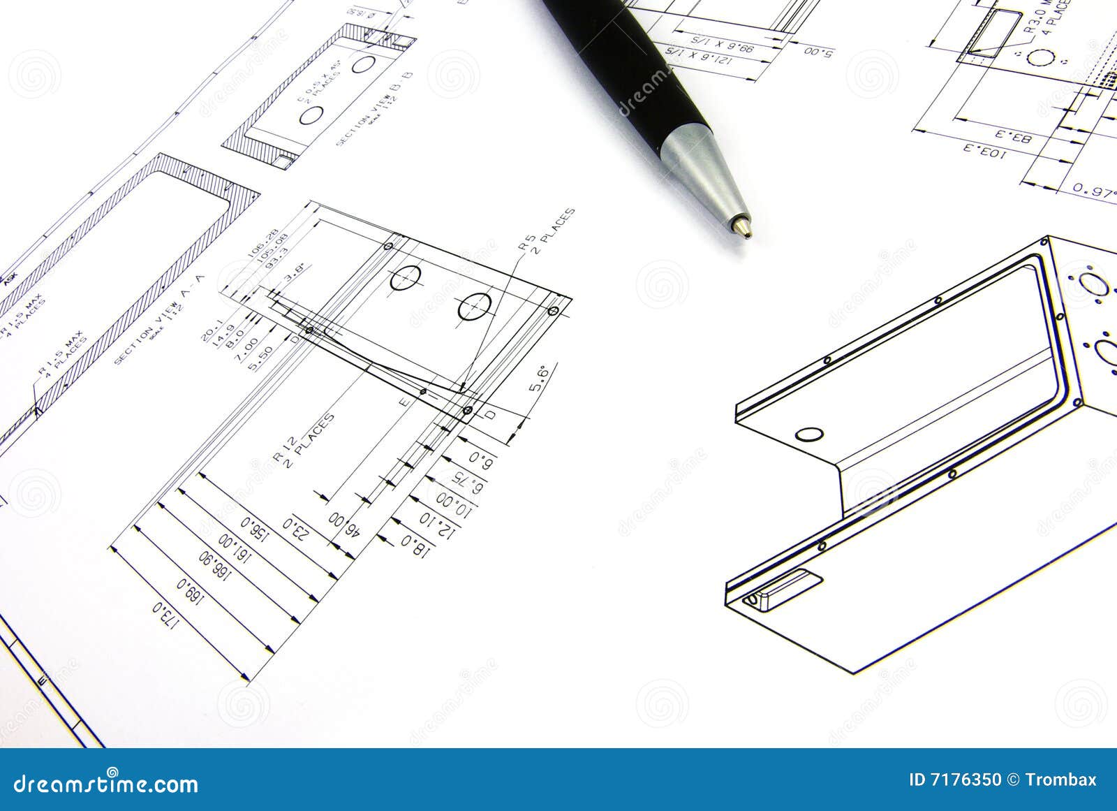 Technical sketch and pen 2 stock photo. Image of drawing - 7176350
