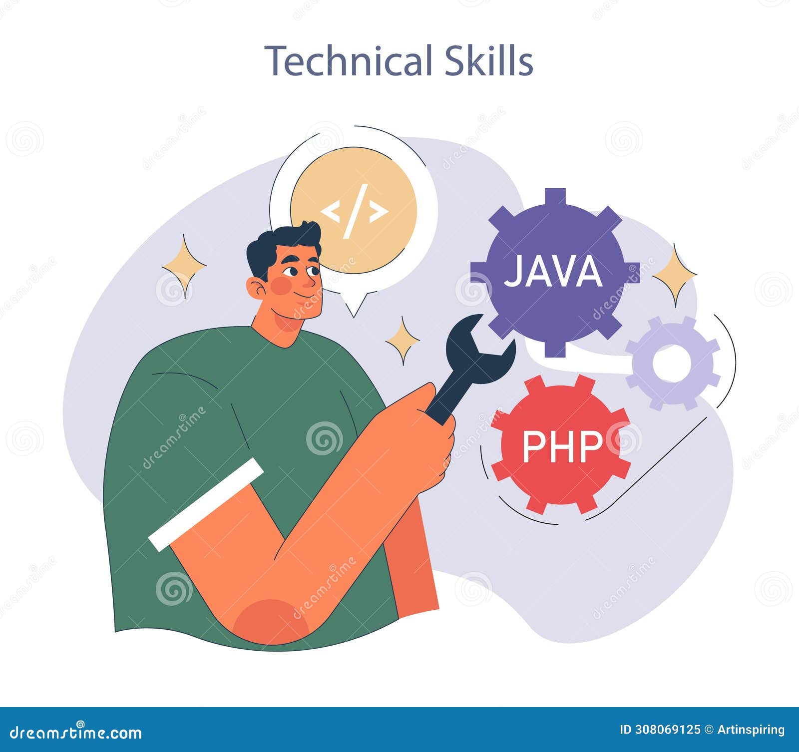 Technical Skills. stock vector. Illustration of science - 308069125