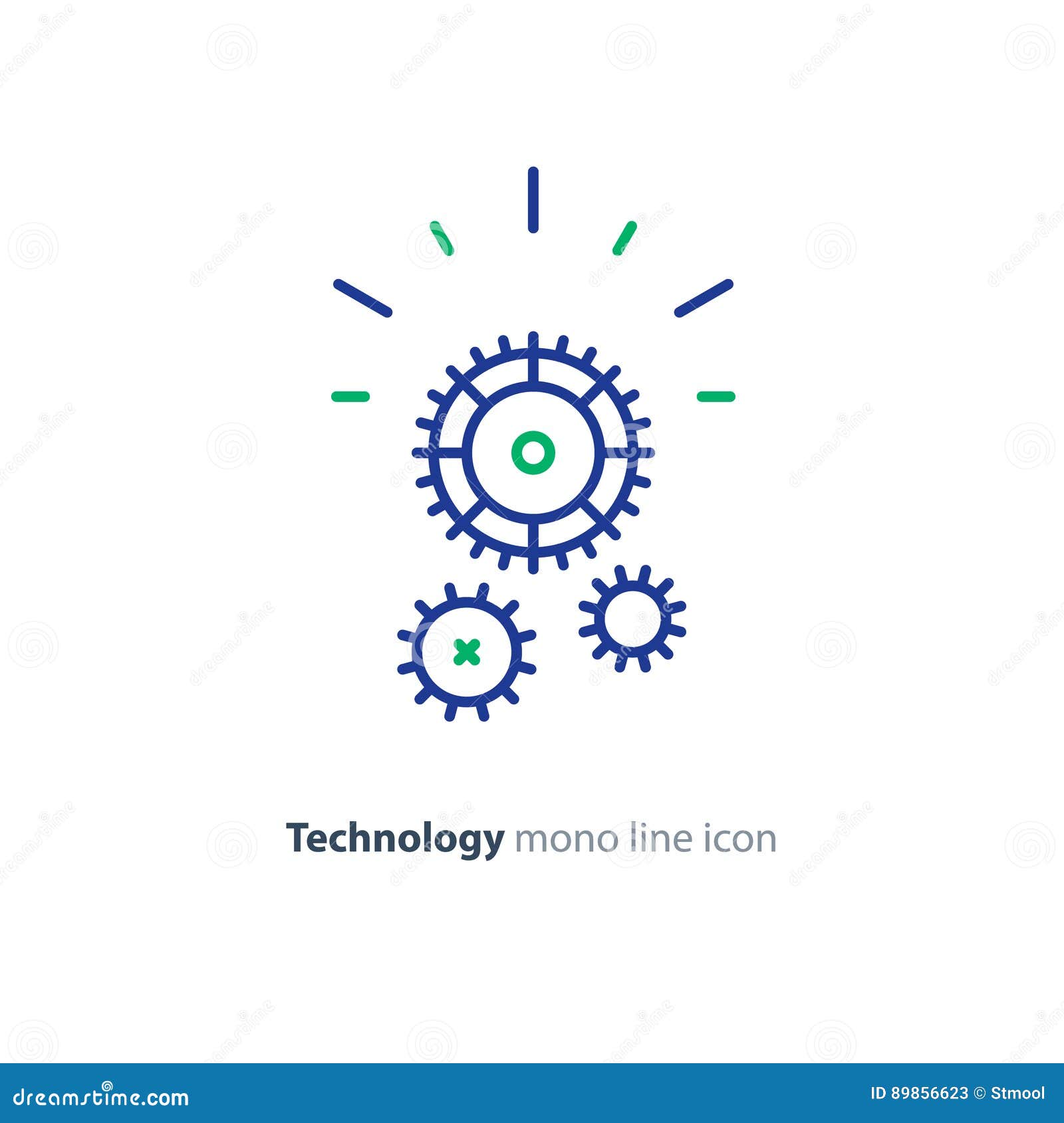 Technical Smart Solution, Cogwheel Line Icon, Integration Concept Stock ... Technical Smart Solution, Cogwheel Line Icon, Integration Concept Stock ...