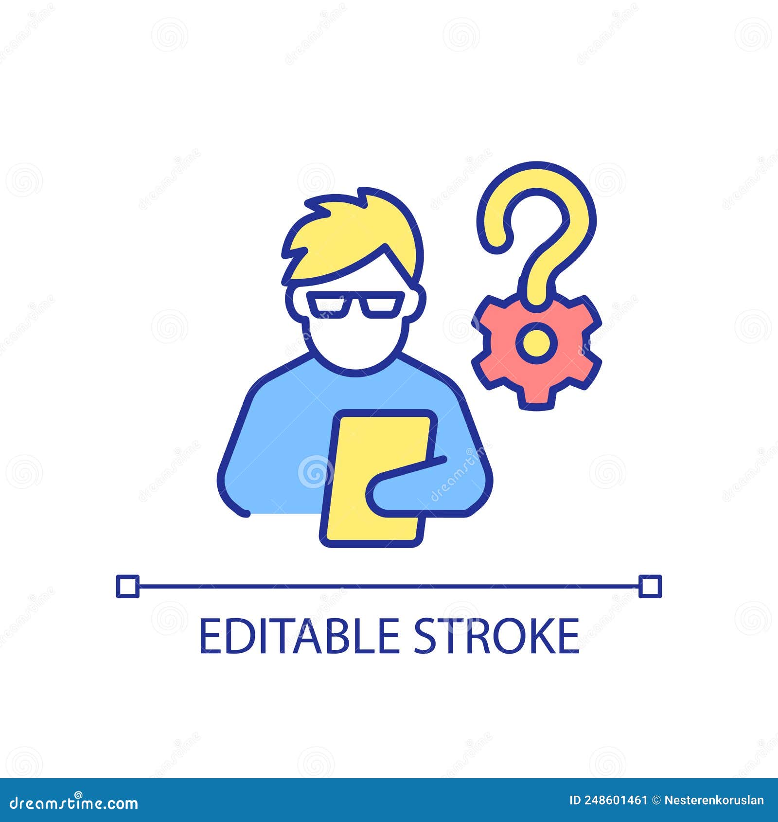 Technical Specialist RGB Color Icon Stock Vector - Illustration of ...