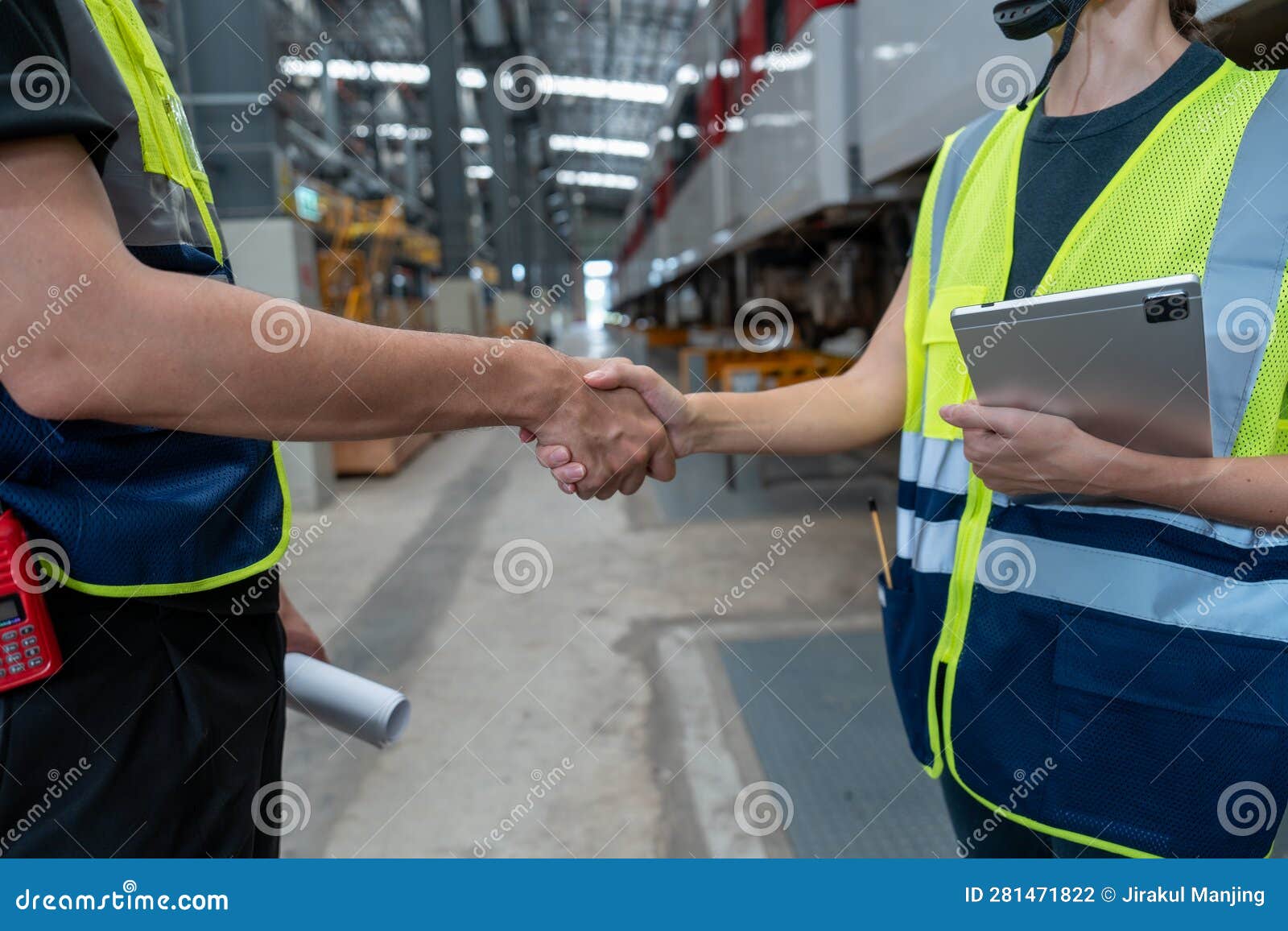 Technical Staff and Engineers Shaking Hands. Stock Photo - Image of ...