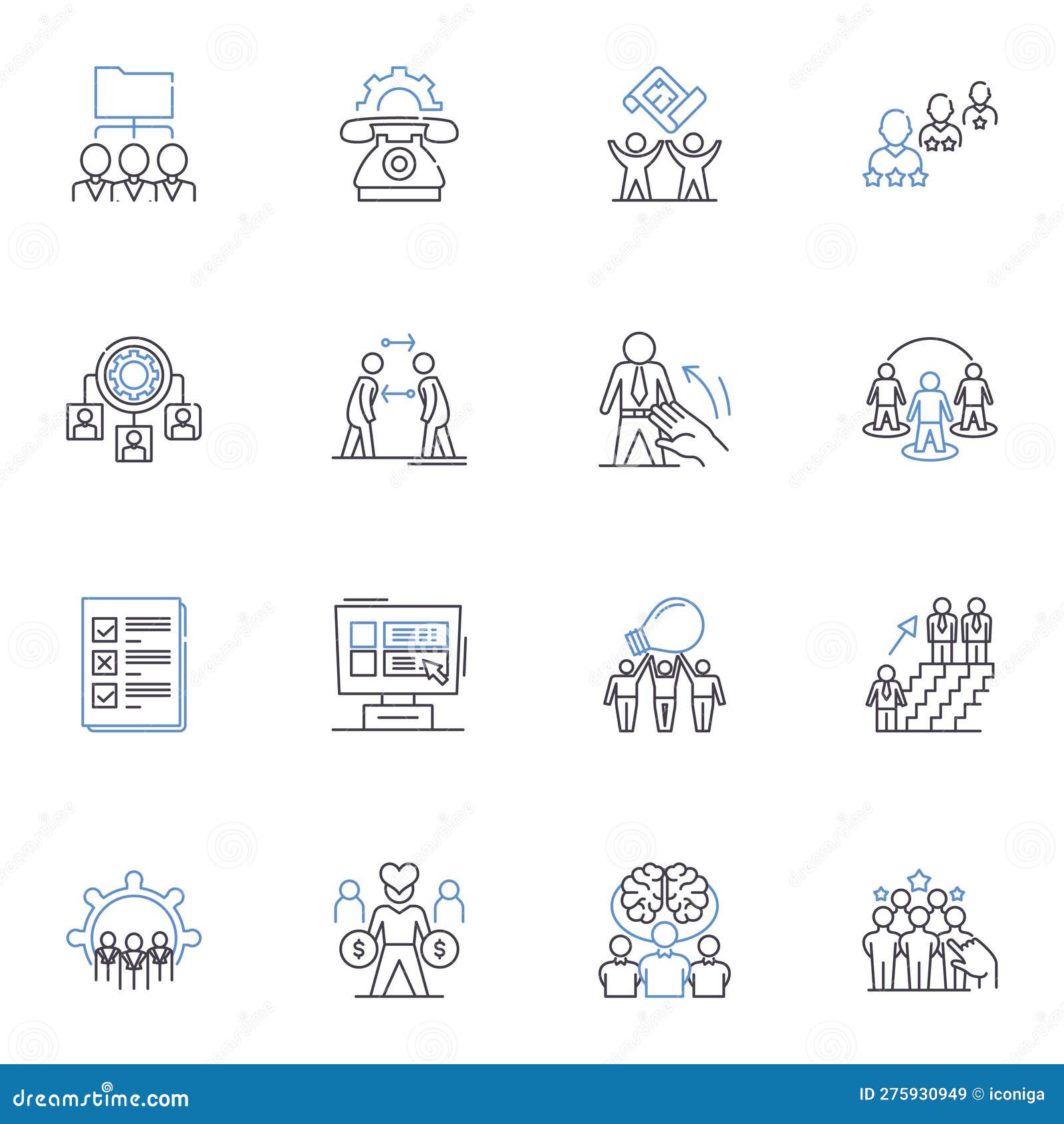 Technical Staff Line Icons Collection. Technicians, Specialists ...