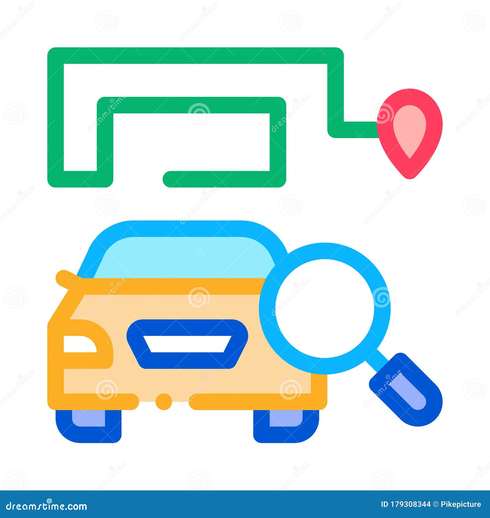 Technical Study of Machine Icon Vector Outline Illustration Stock ...