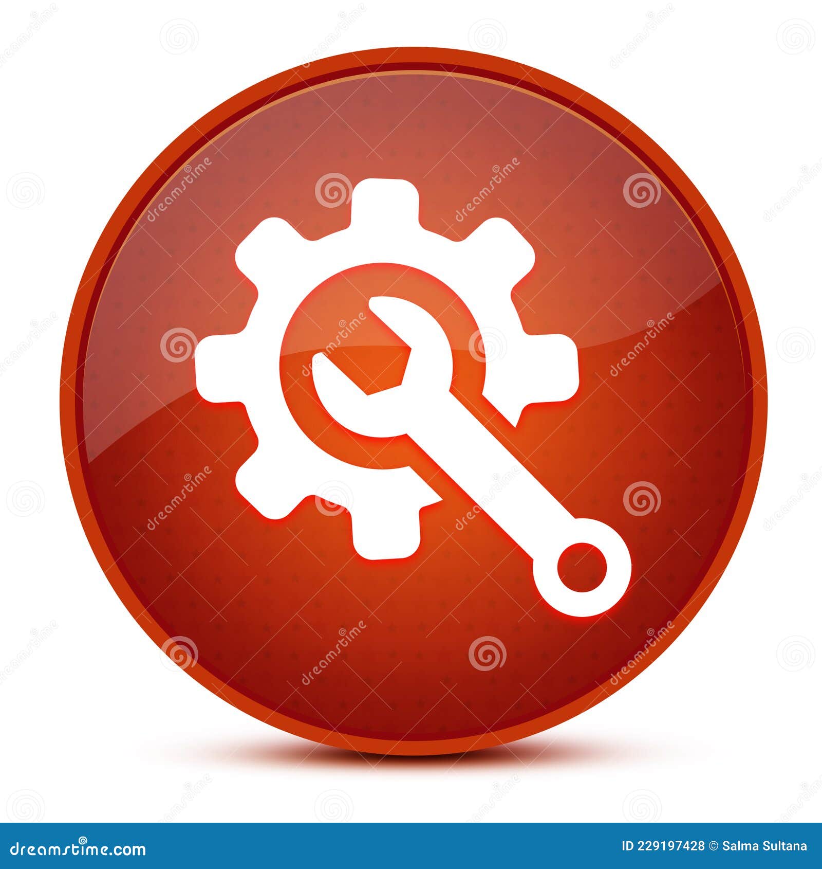 Technical Support Aesthetic Glossy Brown Round Button Abstract Stock ...