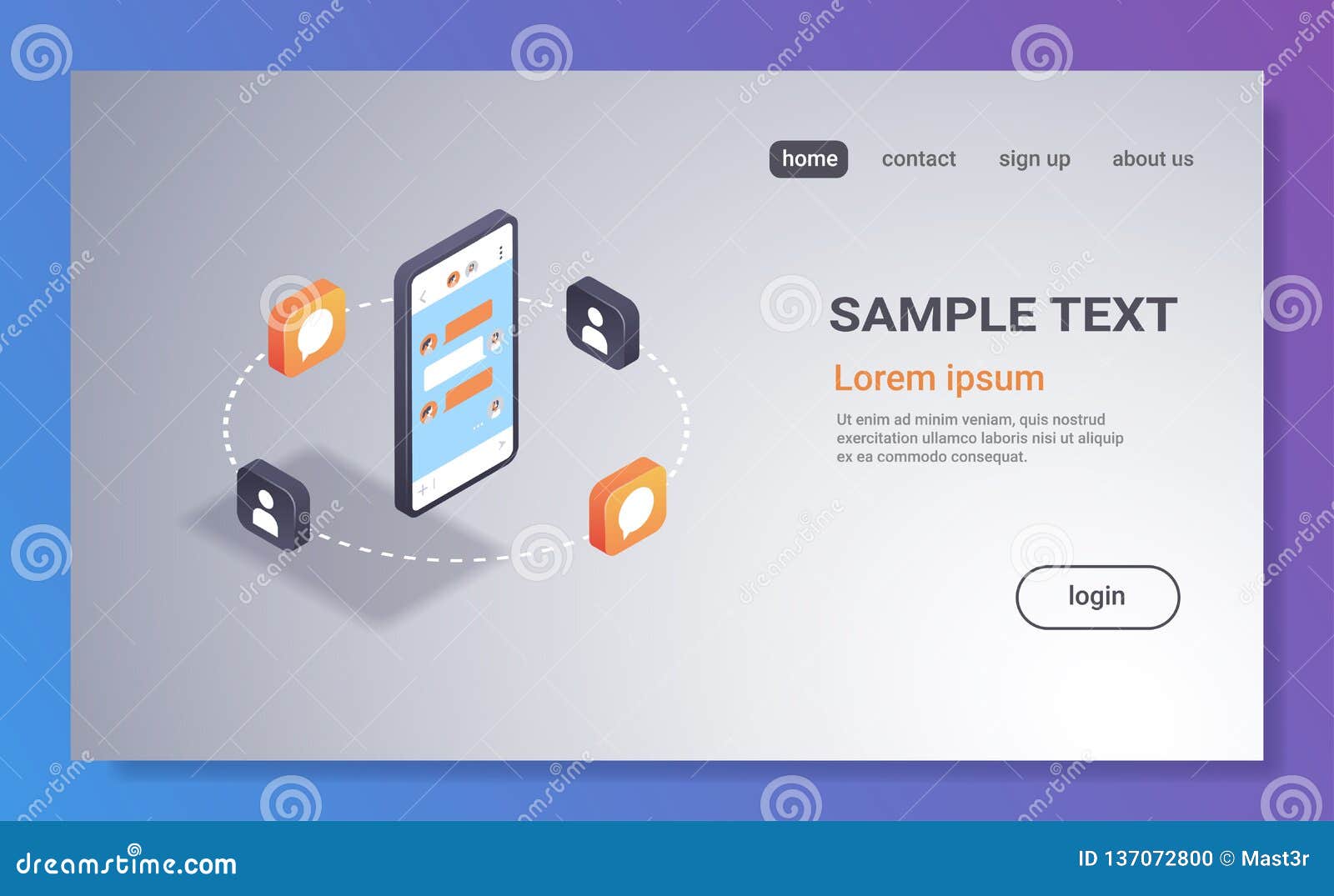 Technical Support Application Live Chat Concept Online Mobile App ...