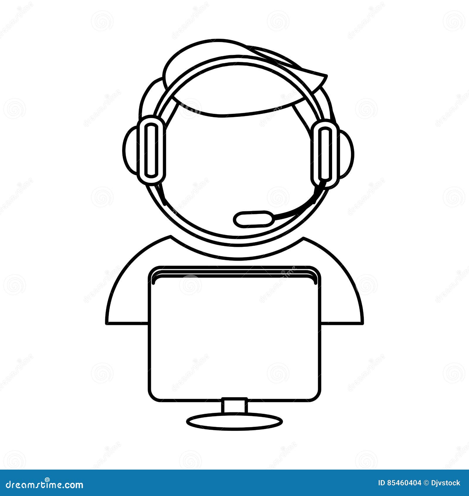 Technical Support Assistant Icon Stock Illustration - Illustration of ...