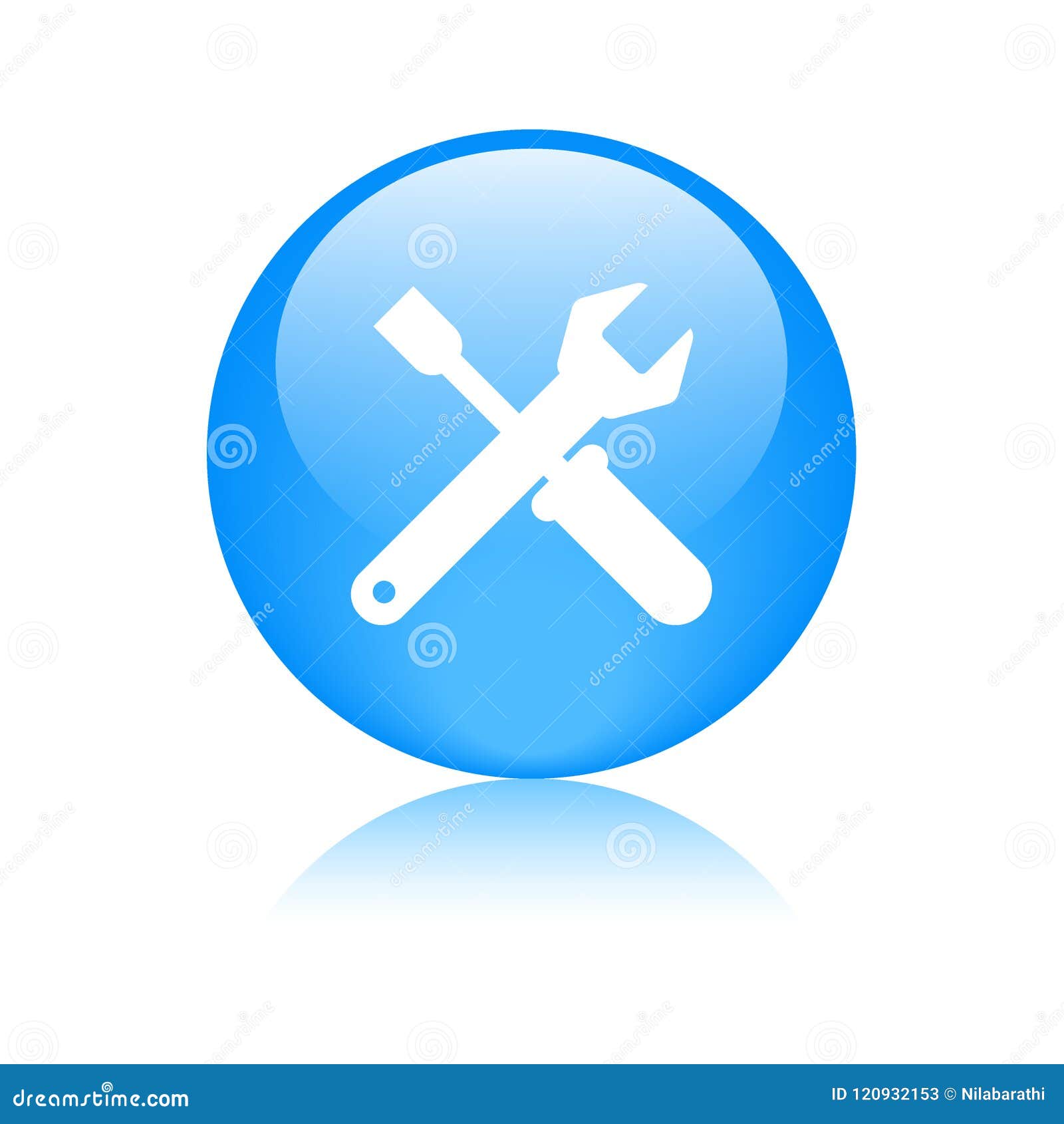 Technical Support Button Blue Stock Illustration - Illustration of ...