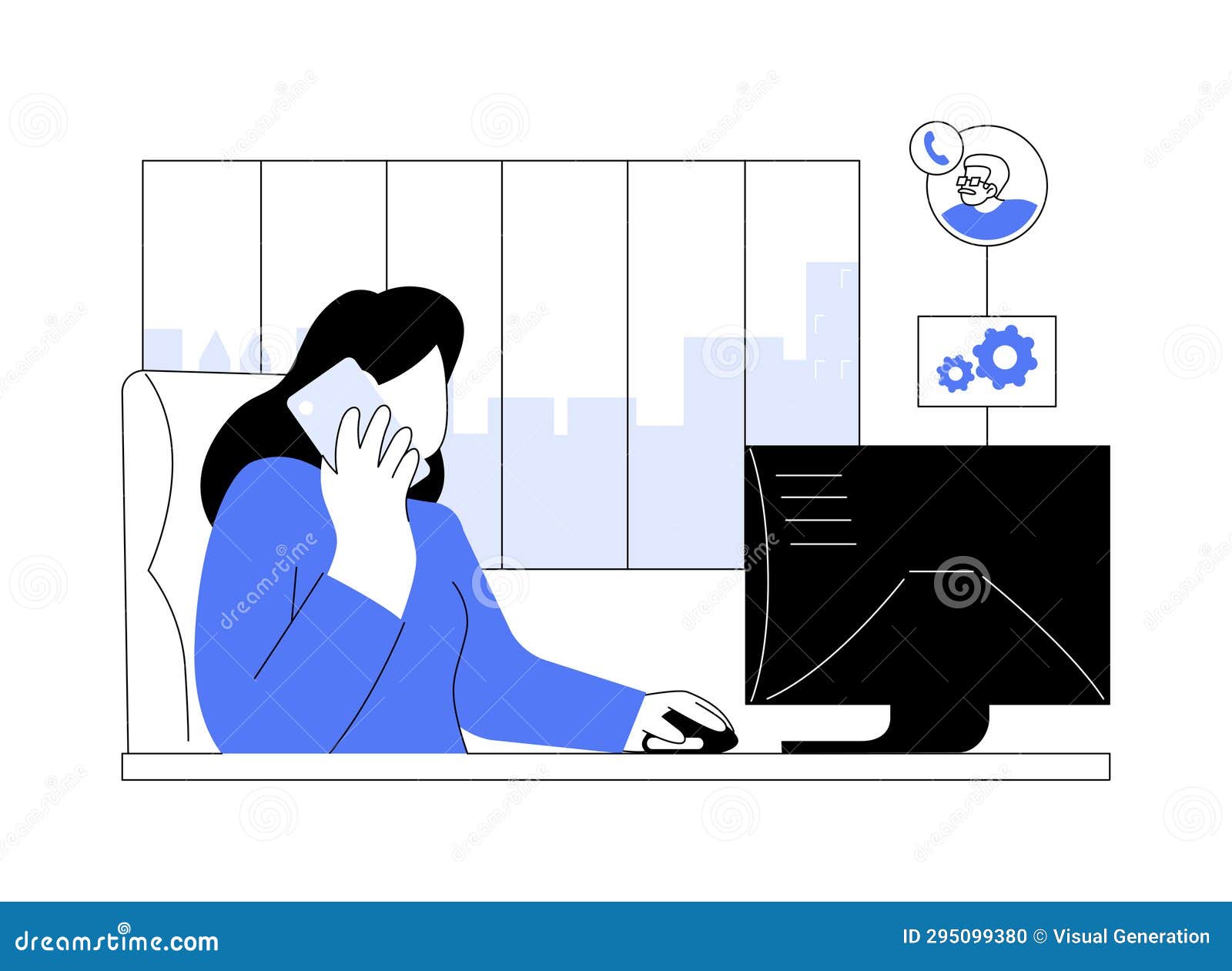 Technical Support for Clients Abstract Concept Vector Illustration ...
