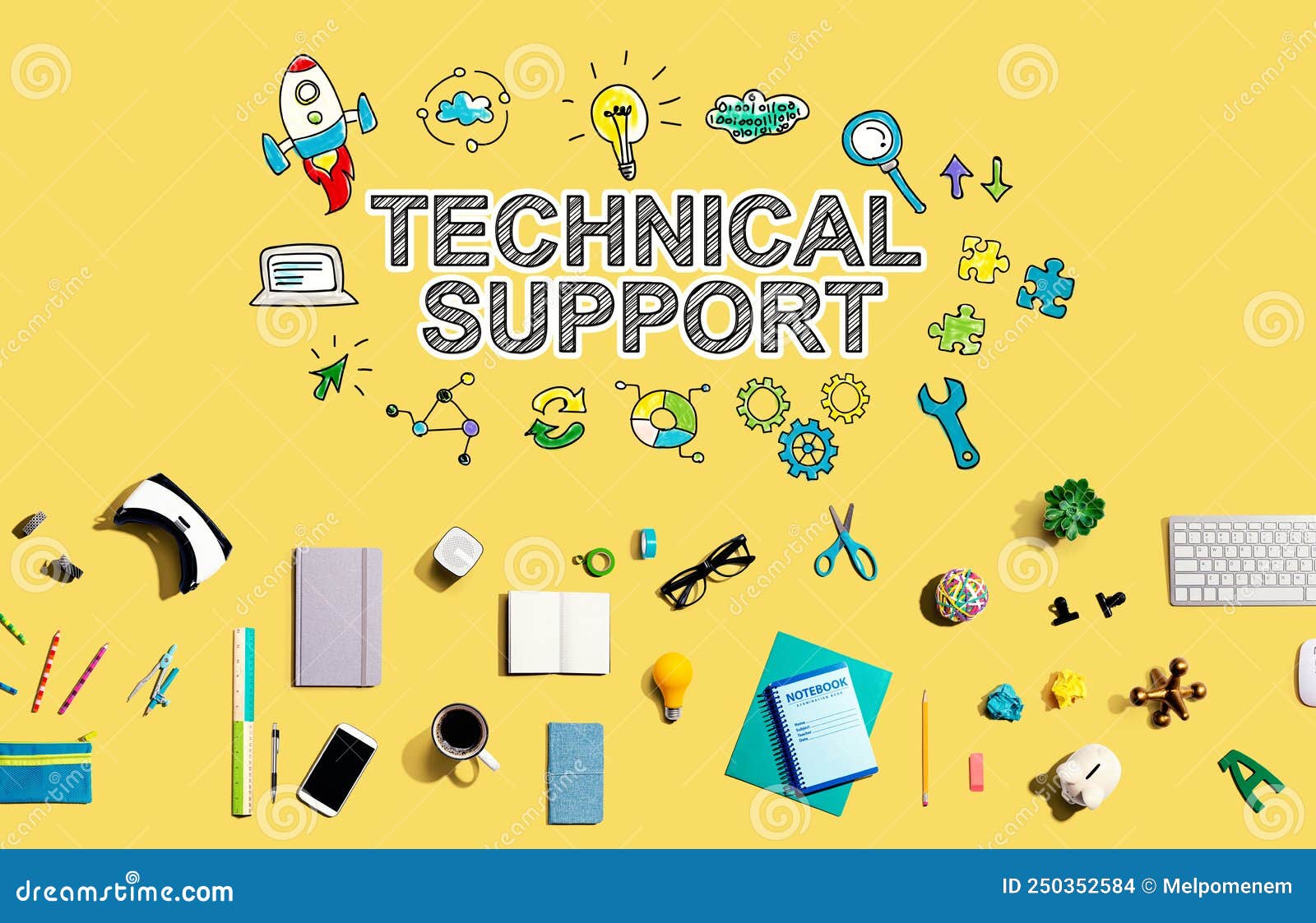 Technical Support with Electronic Gadgets and Office Supplies Stock ...