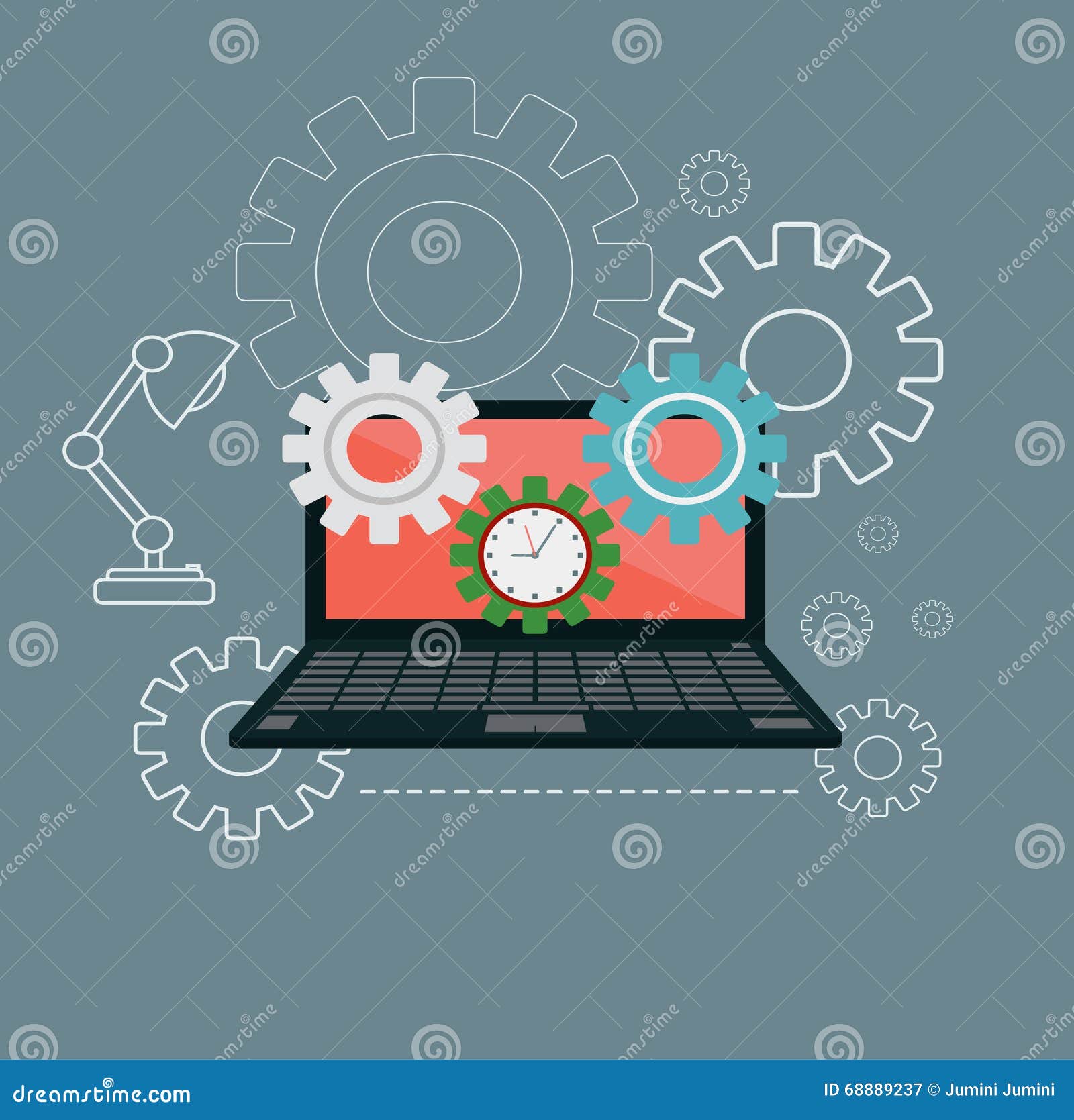 Technical Support, Computer Repair Service Stock Vector - Illustration ...
