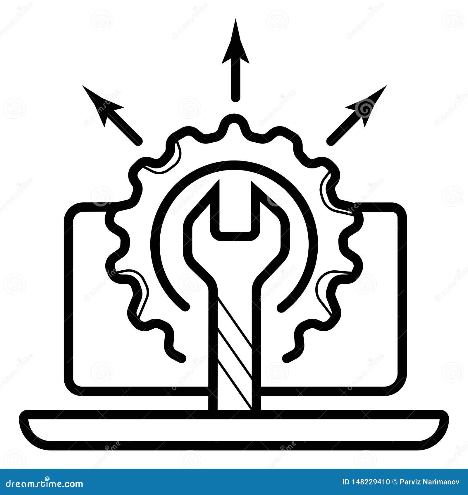Technical Support, Computer Repair Service Stock Illustration ... Technical Support, Computer Repair Service Stock Illustration ...