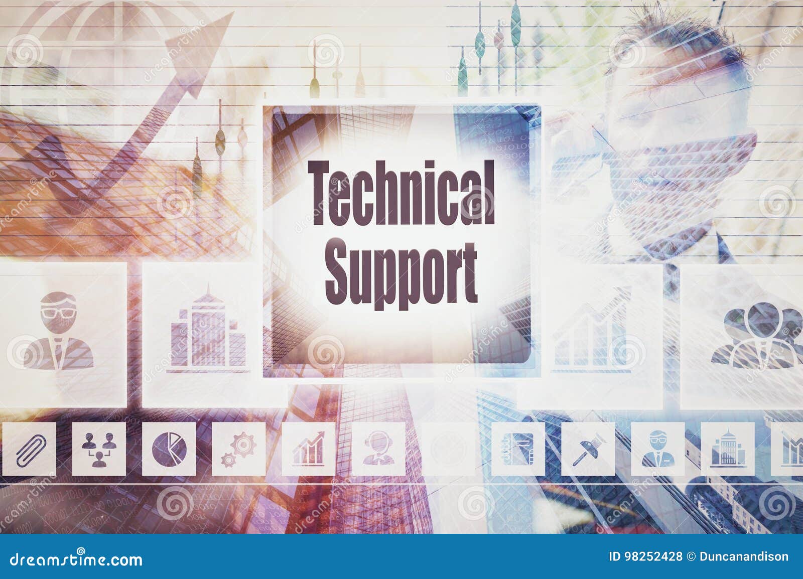 Technical Support concept stock photo. Image of information - 98252428