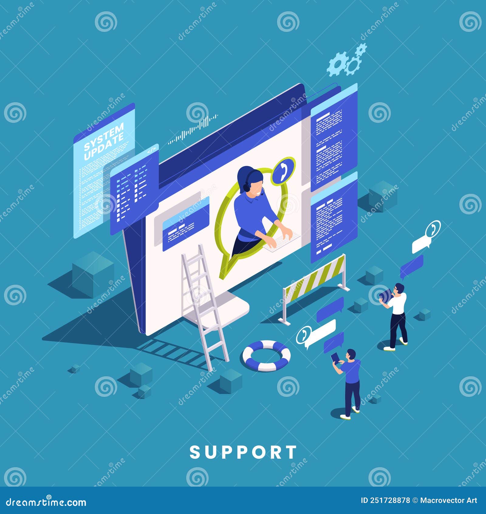 Technical Support Concept stock vector. Illustration of tech - 251728878
