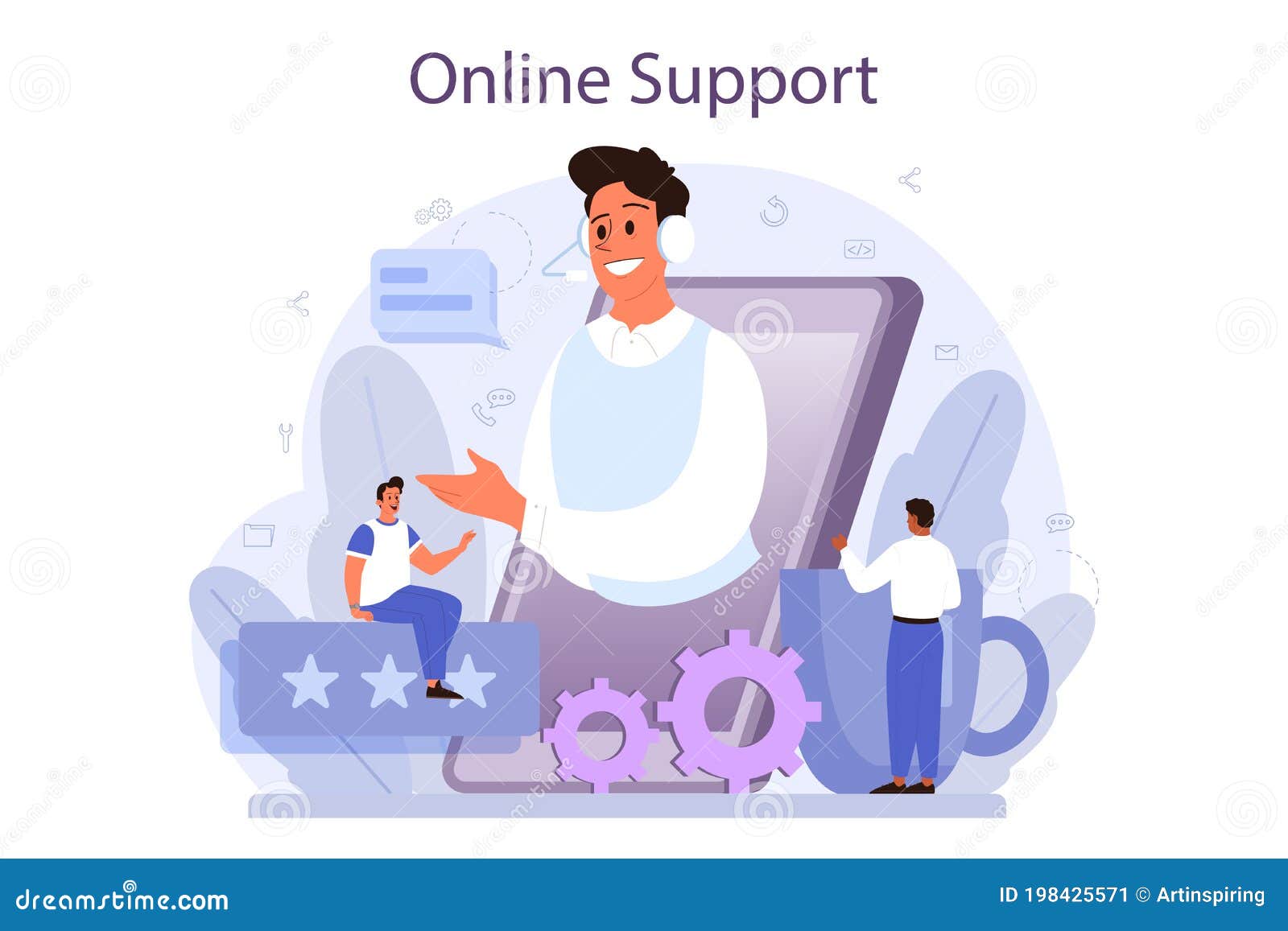 Technical Support Concept. Idea of Customer Service Stock Vector ...