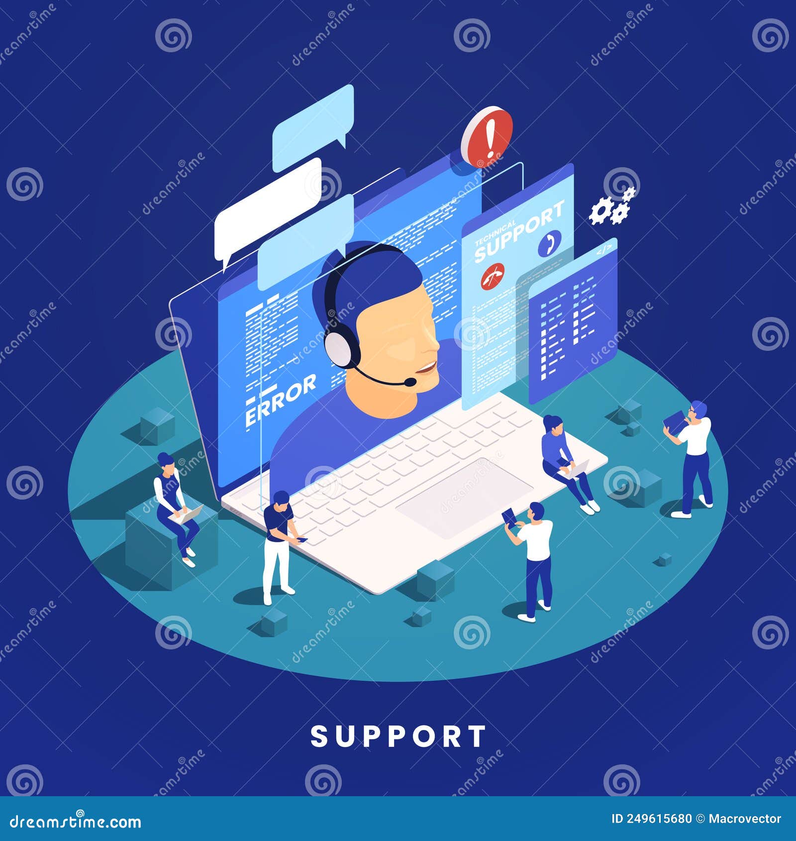 Technical Support Concept stock vector. Illustration of decorative ...