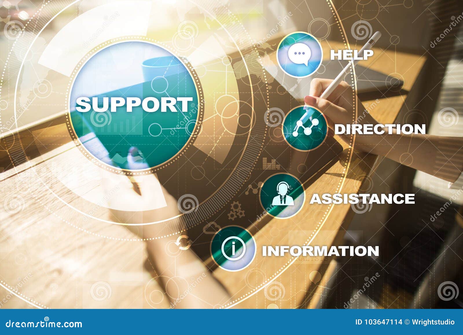 Technical Support. Customer Help. Business and Technology Concept ...