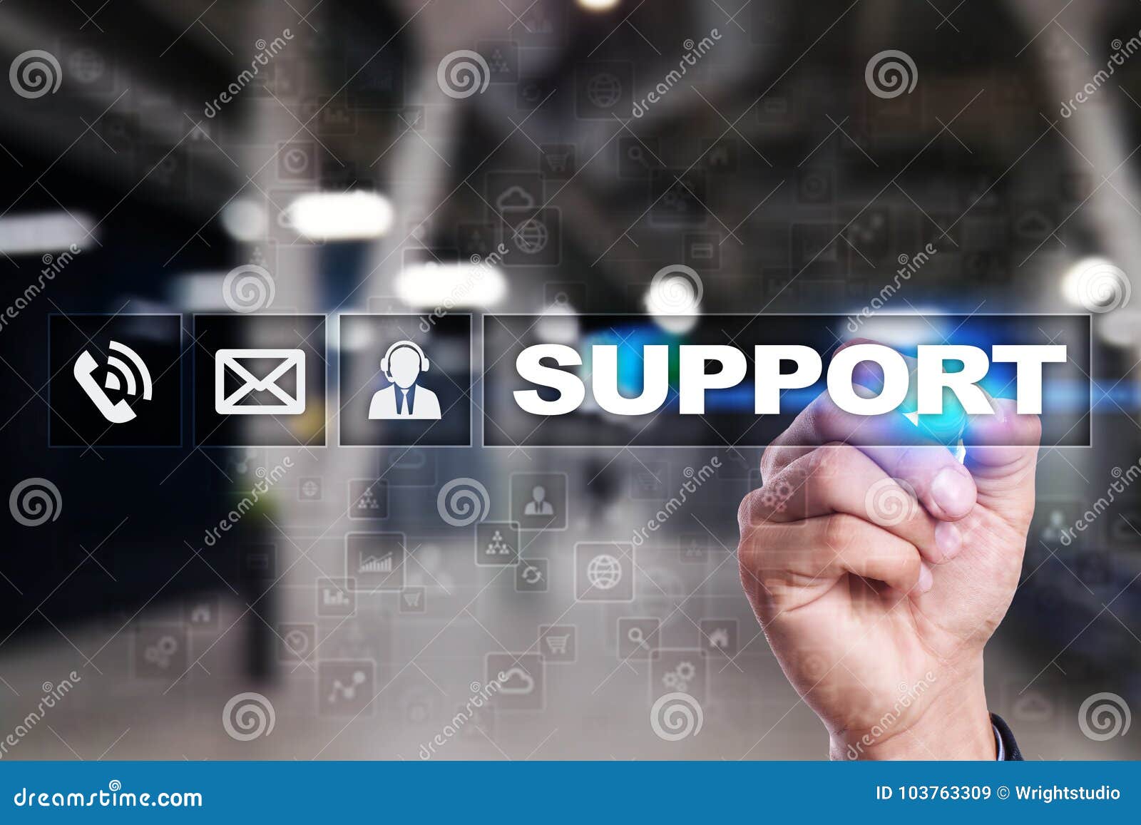 Technical Support. Customer Help. Business and Technology Concept ...