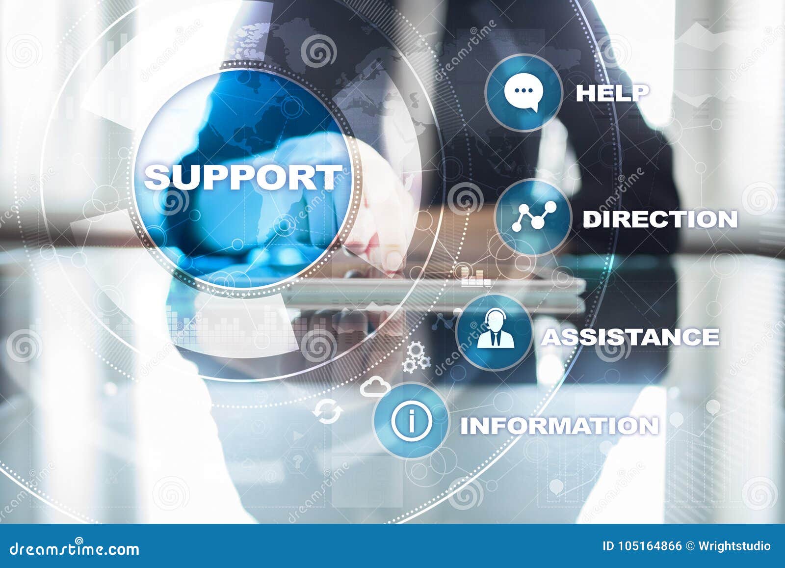 Technical Support. Customer Help. Business and Technology Concept ...
