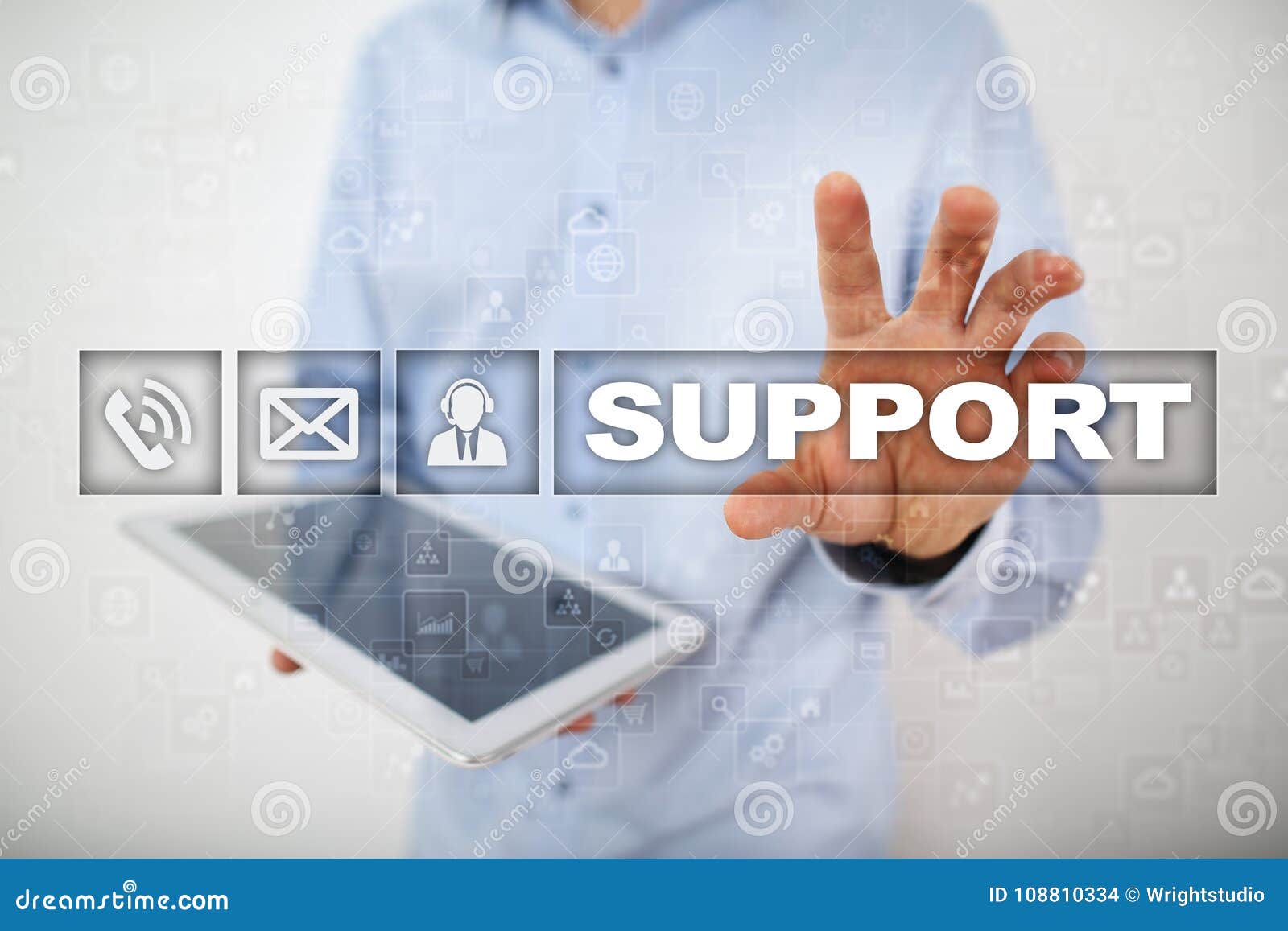 Technical Support. Customer Help. Business and Technology Concept ...