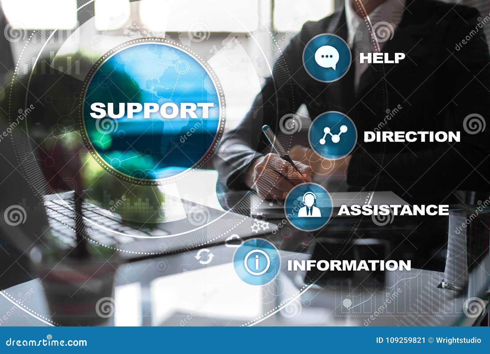 Technical Support. Customer Help. Business and Technology Concept ...