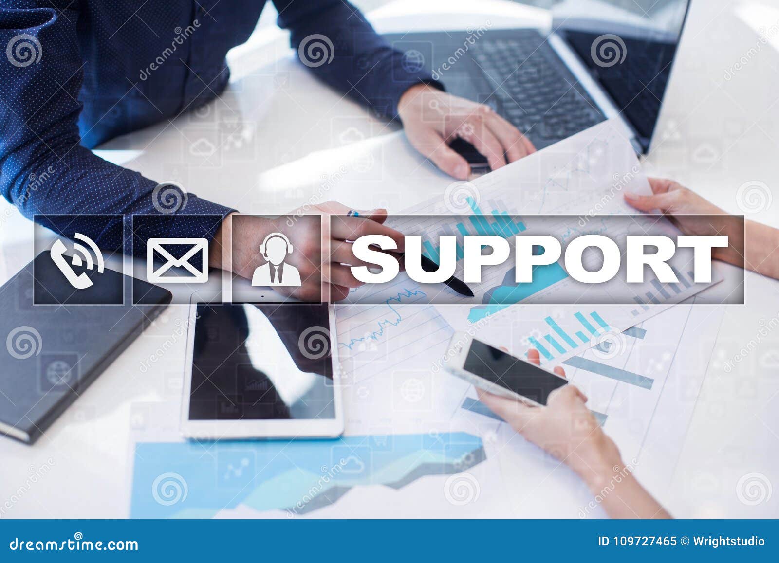 Technical Support. Customer Help. Business and Technology Concept ...