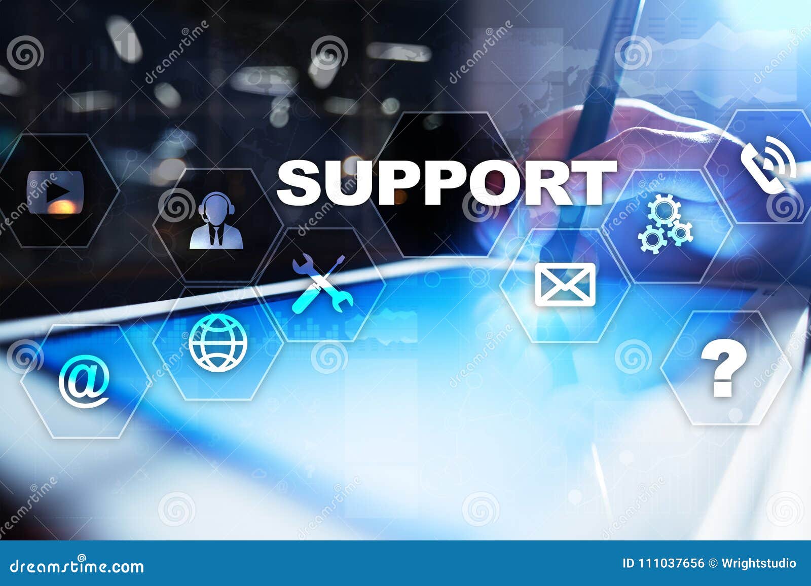 Technical Support. Customer Help. Business and Technology Concept ...