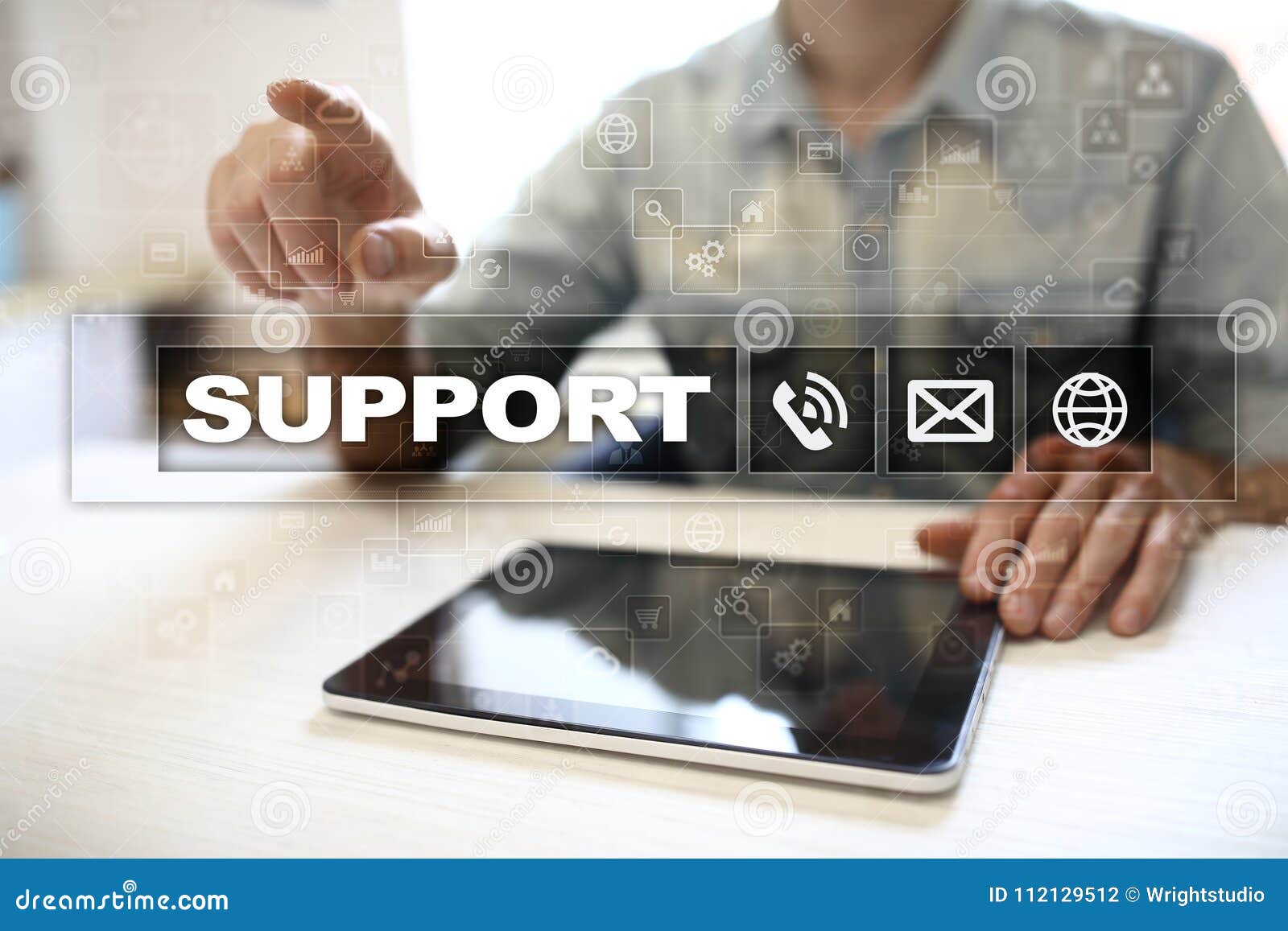 Technical Support. Customer Help. Business and Technology Concept ...