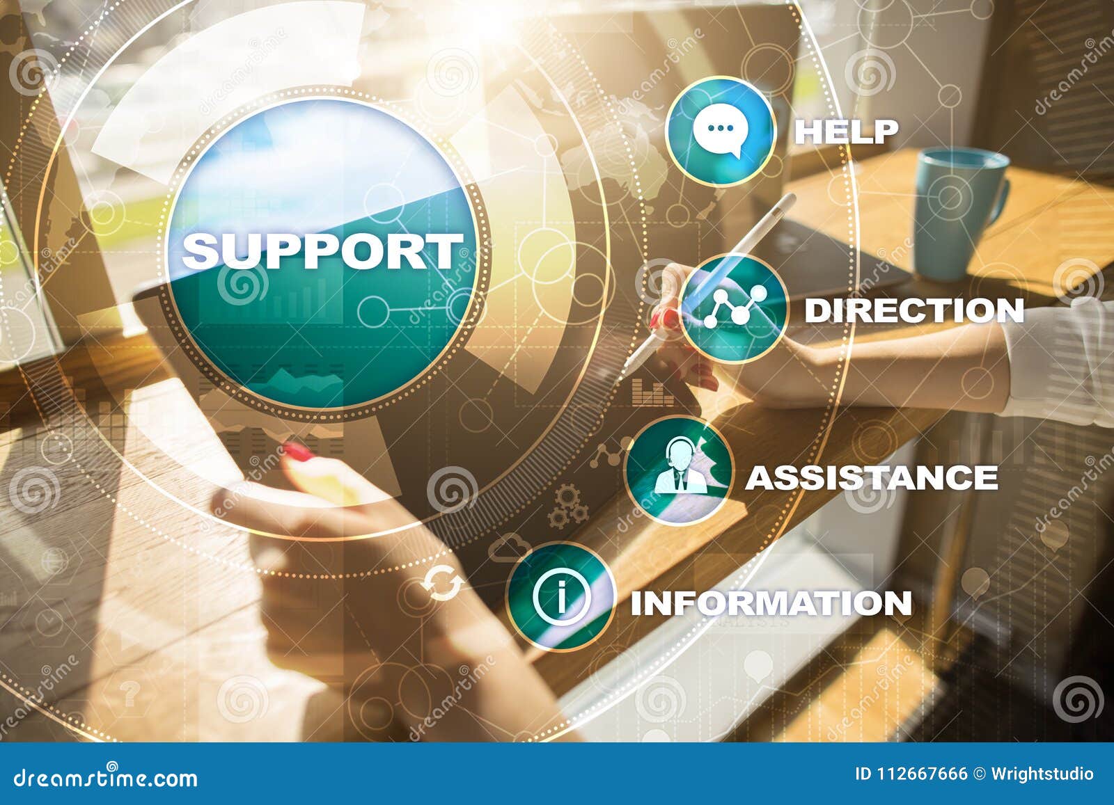 Technical Support. Customer Help. Business and Technology Concept ...