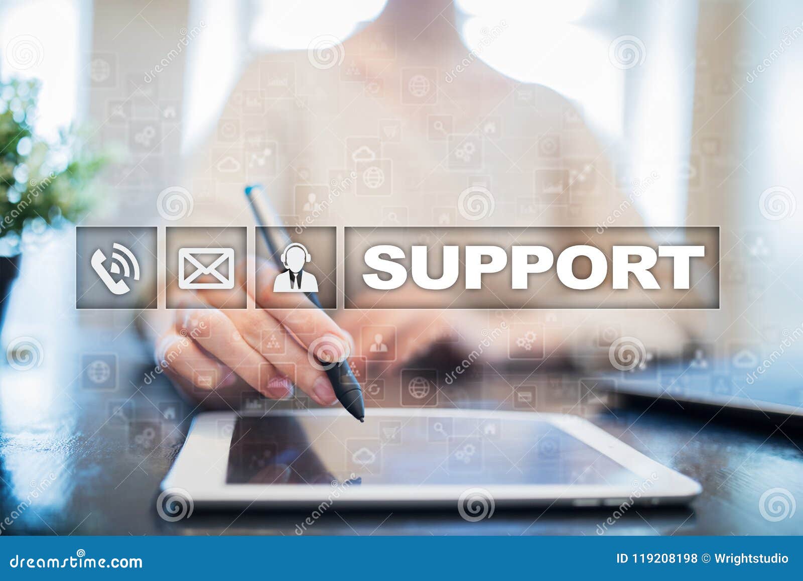 Technical Support. Customer Help. Business and Technology Concept ...