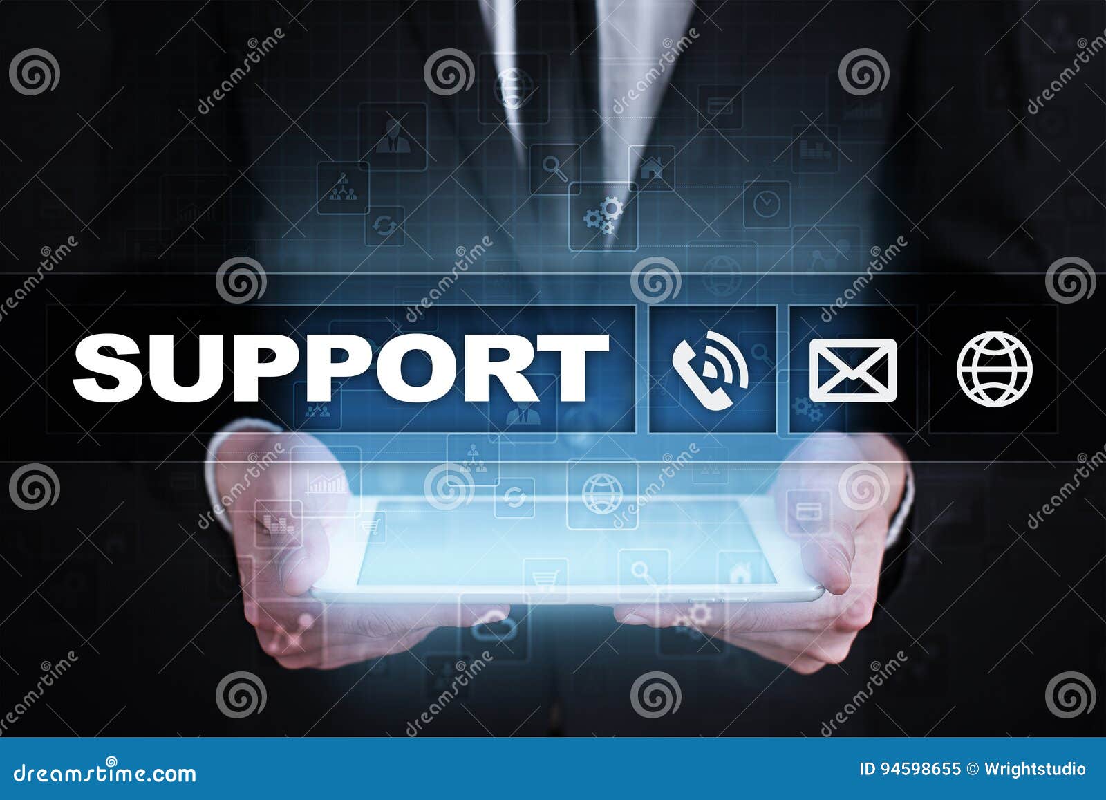 Technical Support. Customer Help. Business and Technology Concept ...