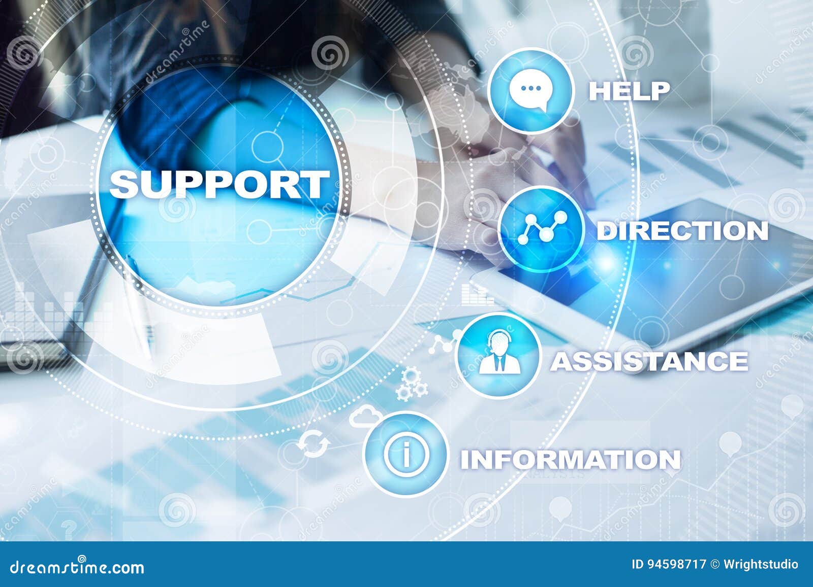 Technical Support. Customer Help. Business and Technology Concept ...