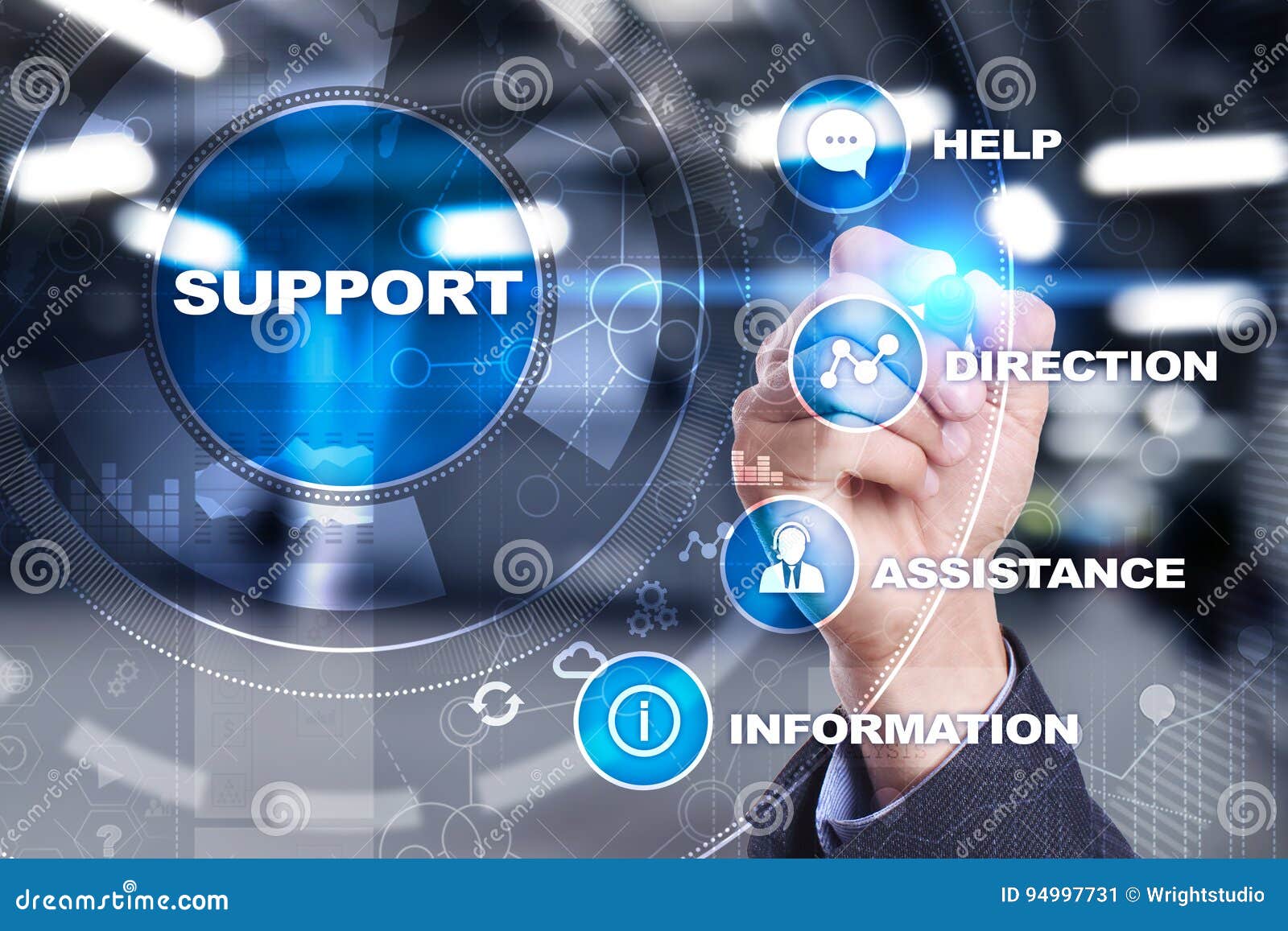 Technical Support. Customer Help. Business and Technology Concept ...
