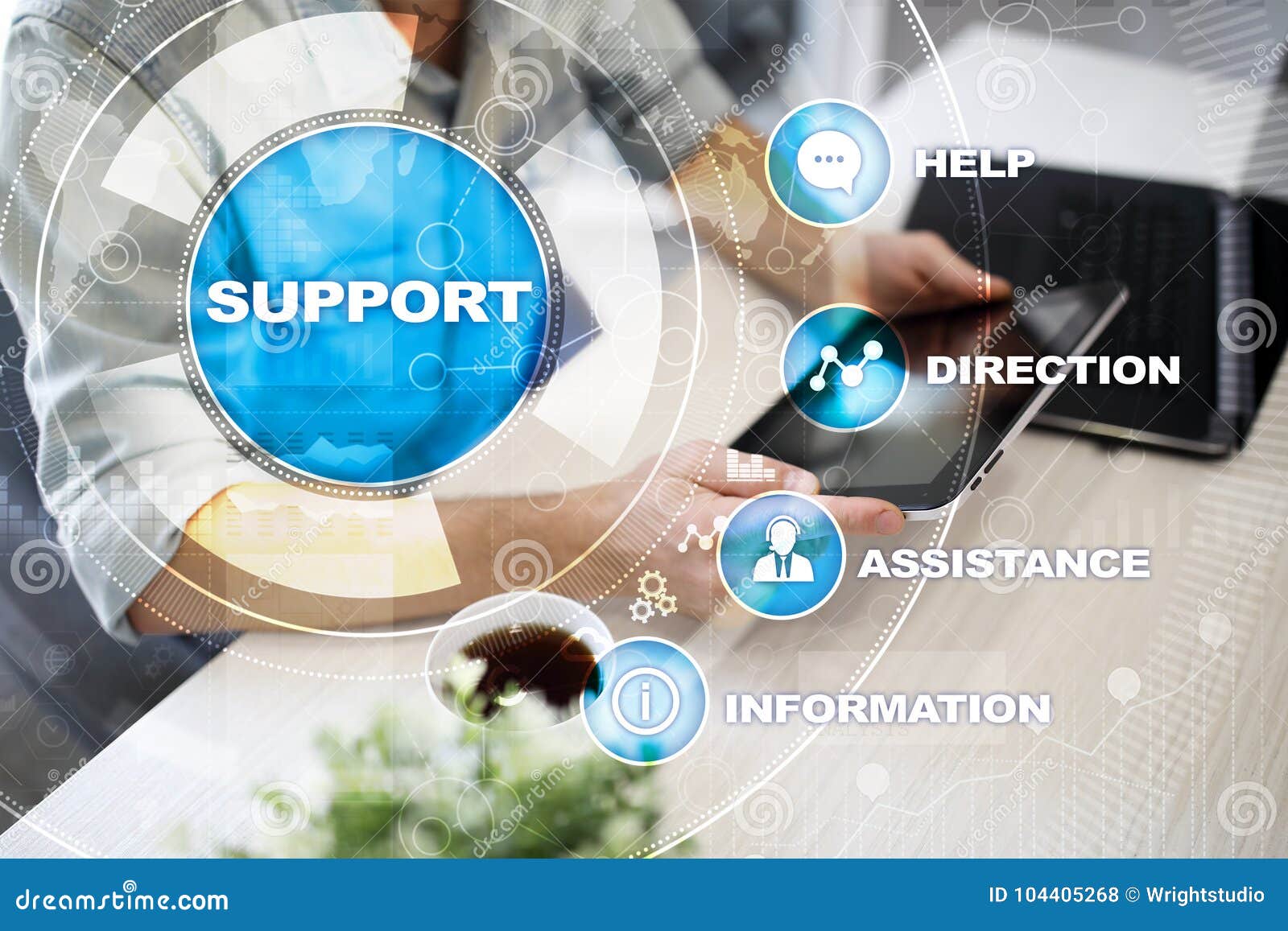 Technical Support. Customer Help. Business and Technology Concept ...