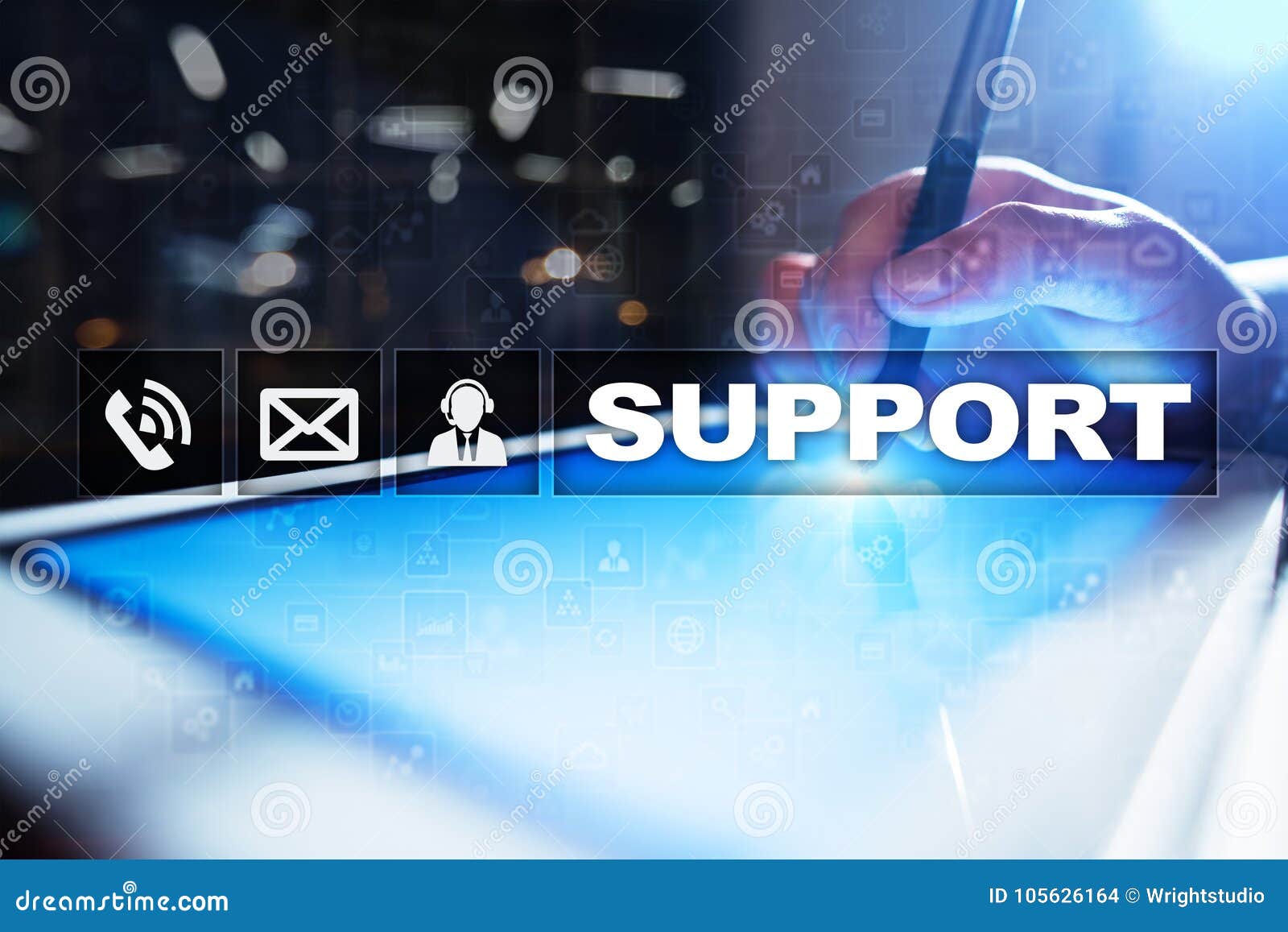 Technical Support. Customer Help. Business and Technology Concept ...