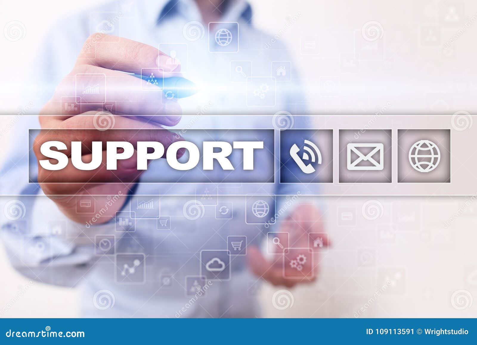 Technical Support. Customer Help. Business and Technology Concept ...