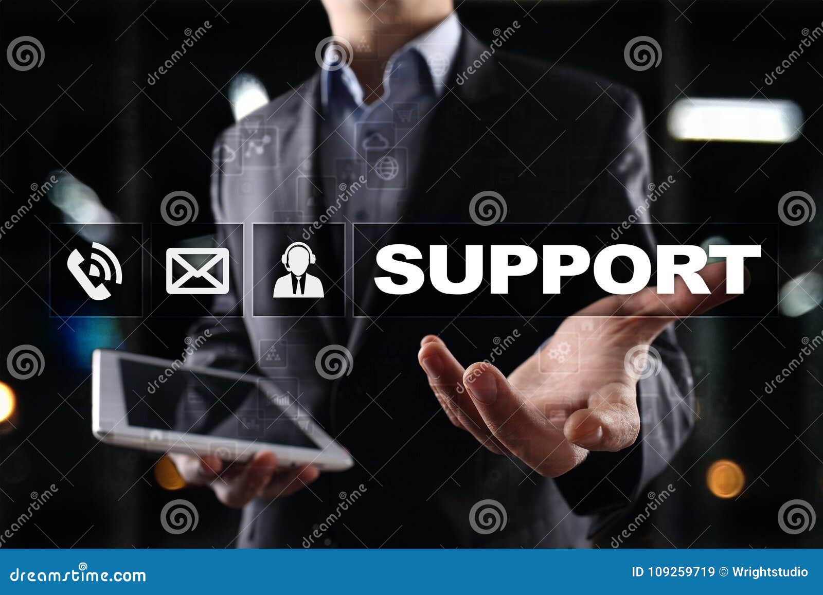 Technical Support. Customer Help. Business and Technology Concept ...