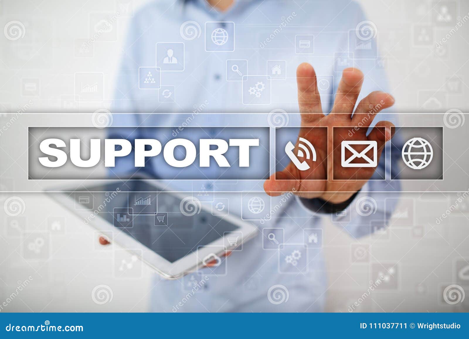 Technical Support. Customer Help. Business and Technology Concept ...