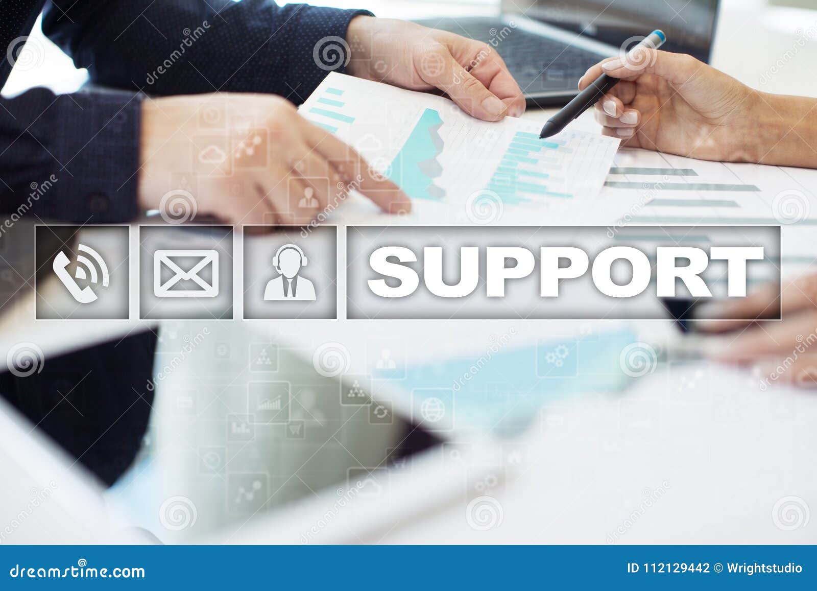 Technical Support. Customer Help. Business and Technology Concept ...