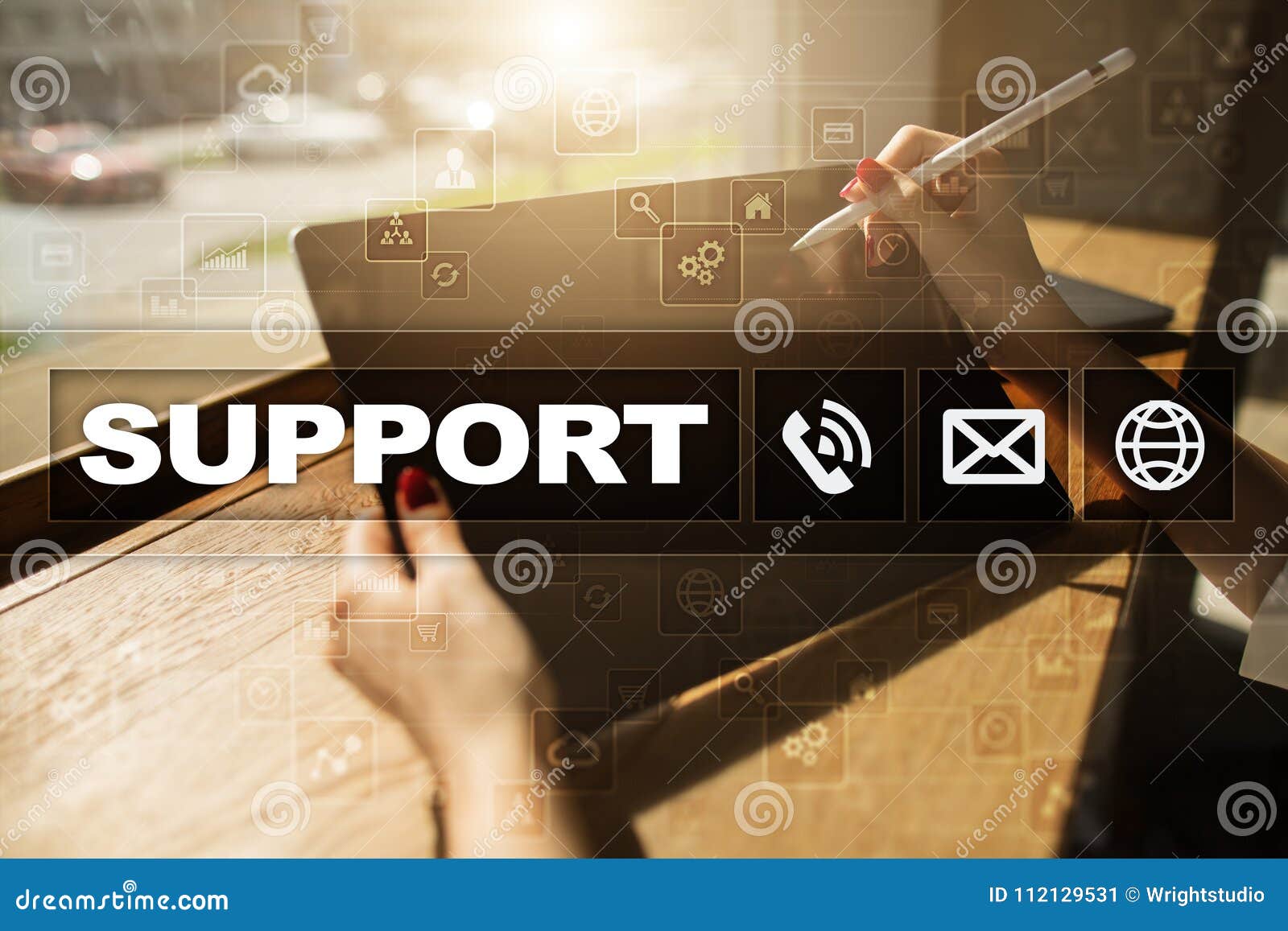 Technical Support. Customer Help. Business and Technology Concept ...