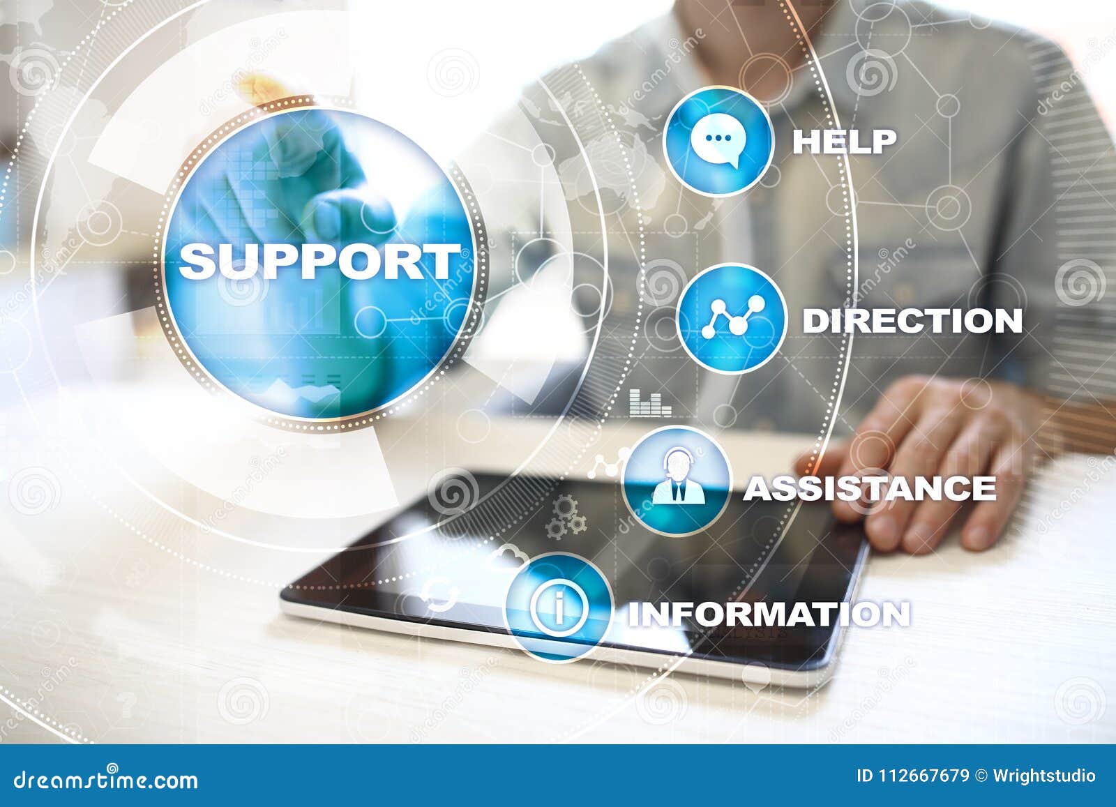 Technical Support. Customer Help. Business and Technology Concept ...
