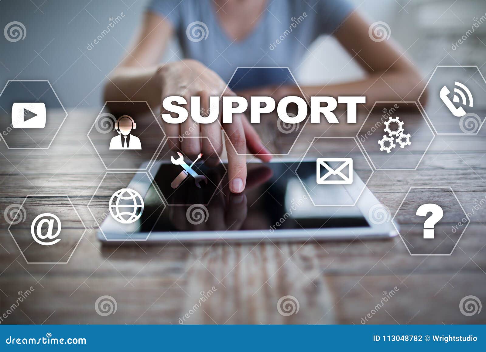Technical Support. Customer Help. Business and Technology Concept ...